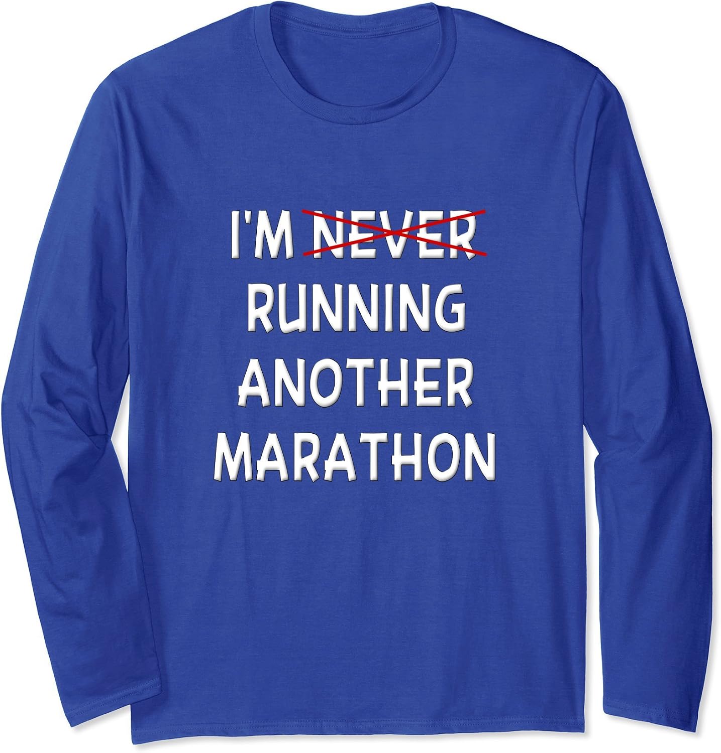 Amazon.com: Funny Running Long Sleeve Shirt Sarcastic Marathon Shirt ...