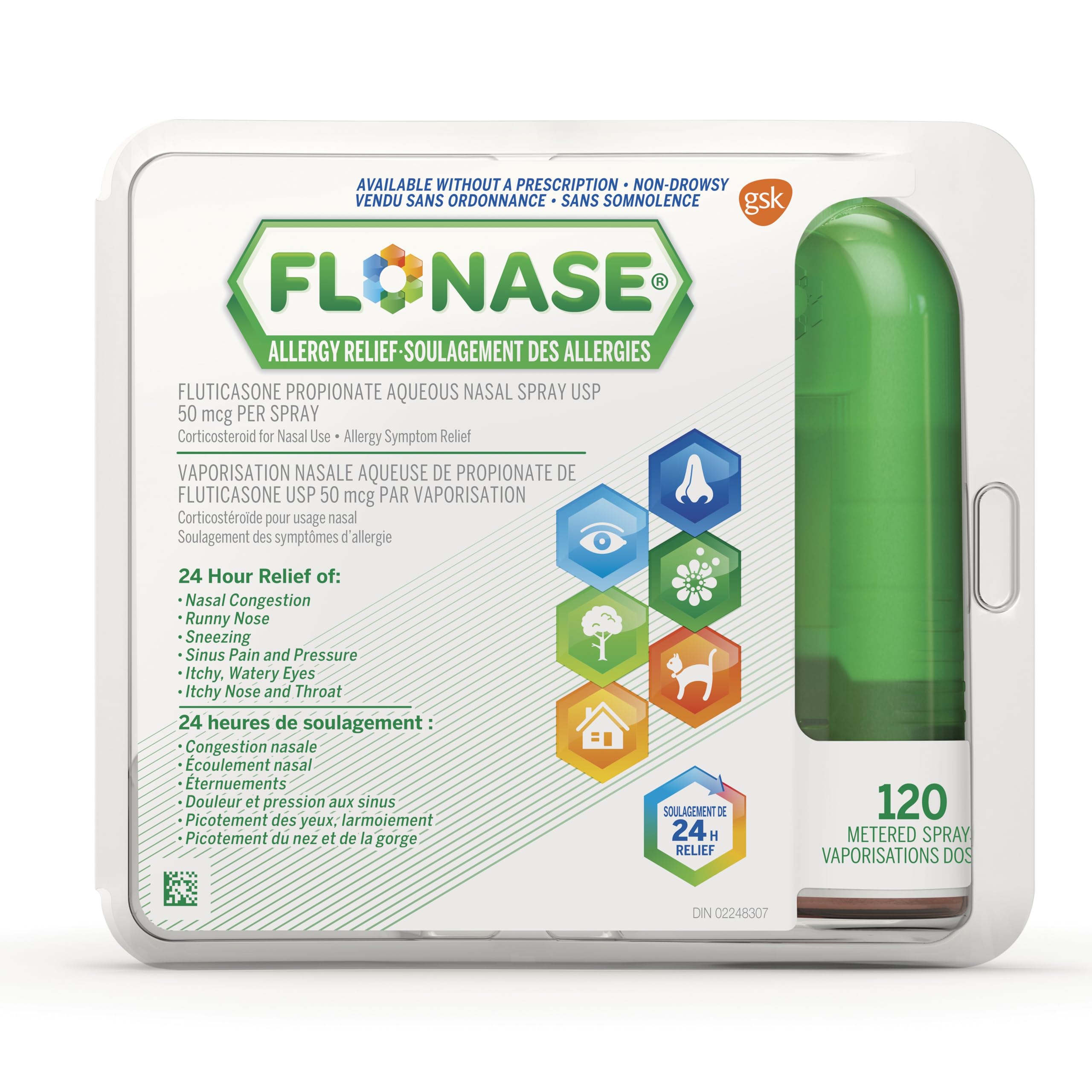 Flonase Spray nasal anti-allergie 120 sprays : Amazon.ca: Santé et Soins personnels