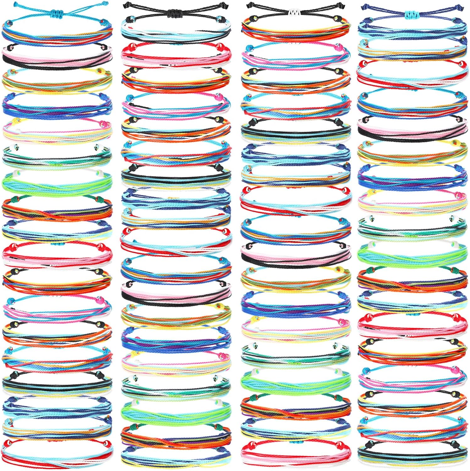 Amazon.com: Landical 72 Pcs String Bracelets for Women Wax String ...