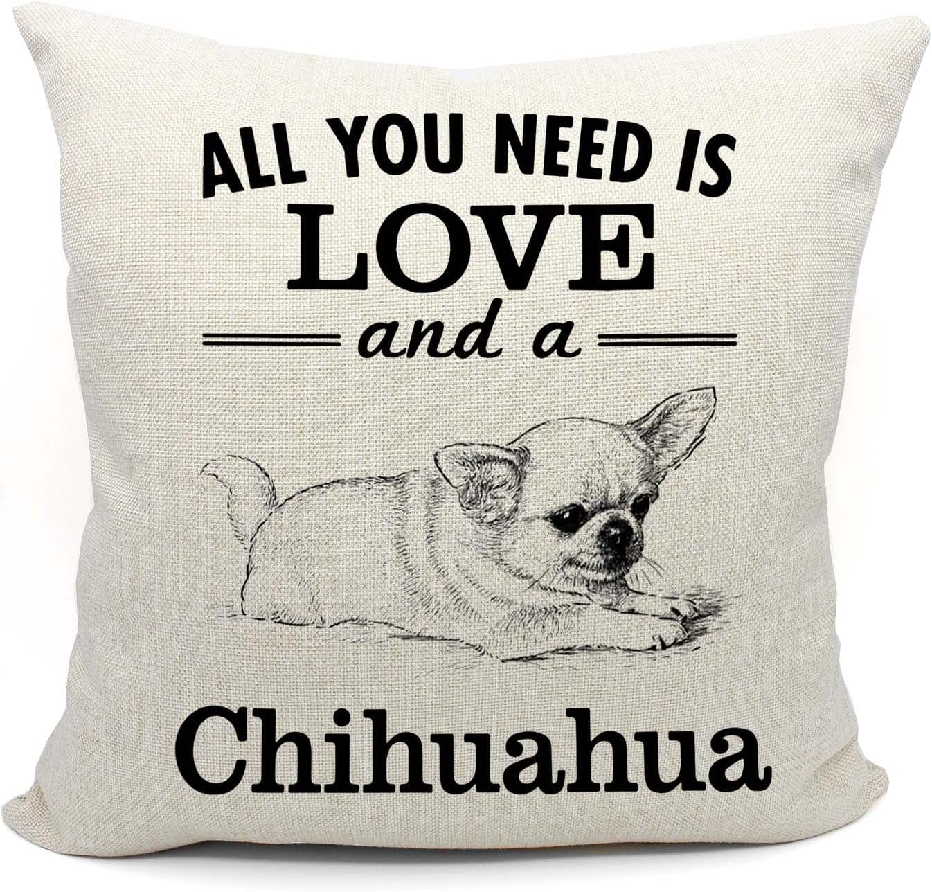 Amazon.com: Mancheng-zi All You Need is Love and a Chihuahua Throw ...