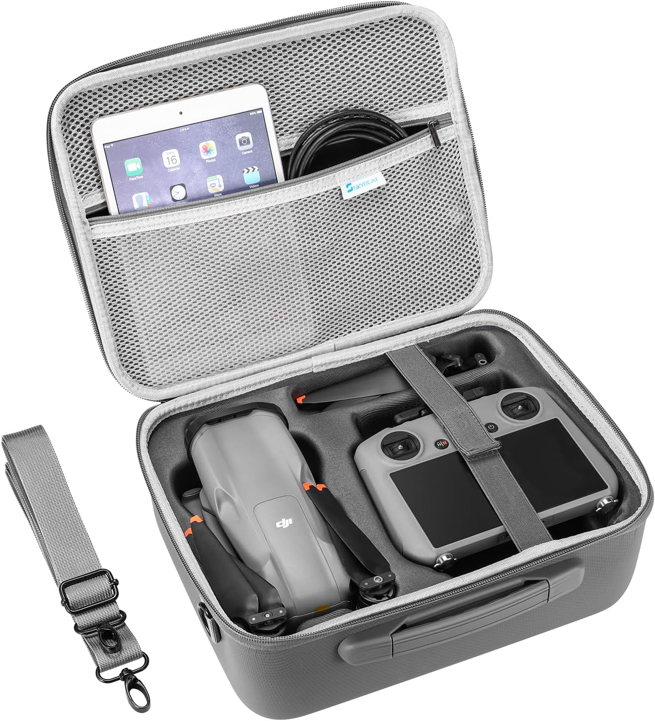 Amazon.com: SKYREAT Air 3 Case, Small Portable PU Leather Case for DJI ...
