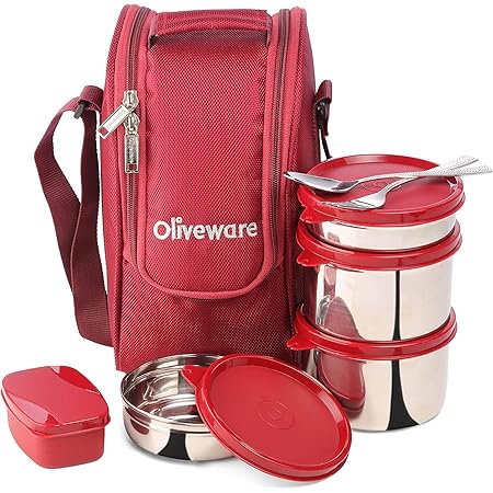 Buy oliveware Boss Lunch Box | Stainless Steel Range | Microwave Safe ...