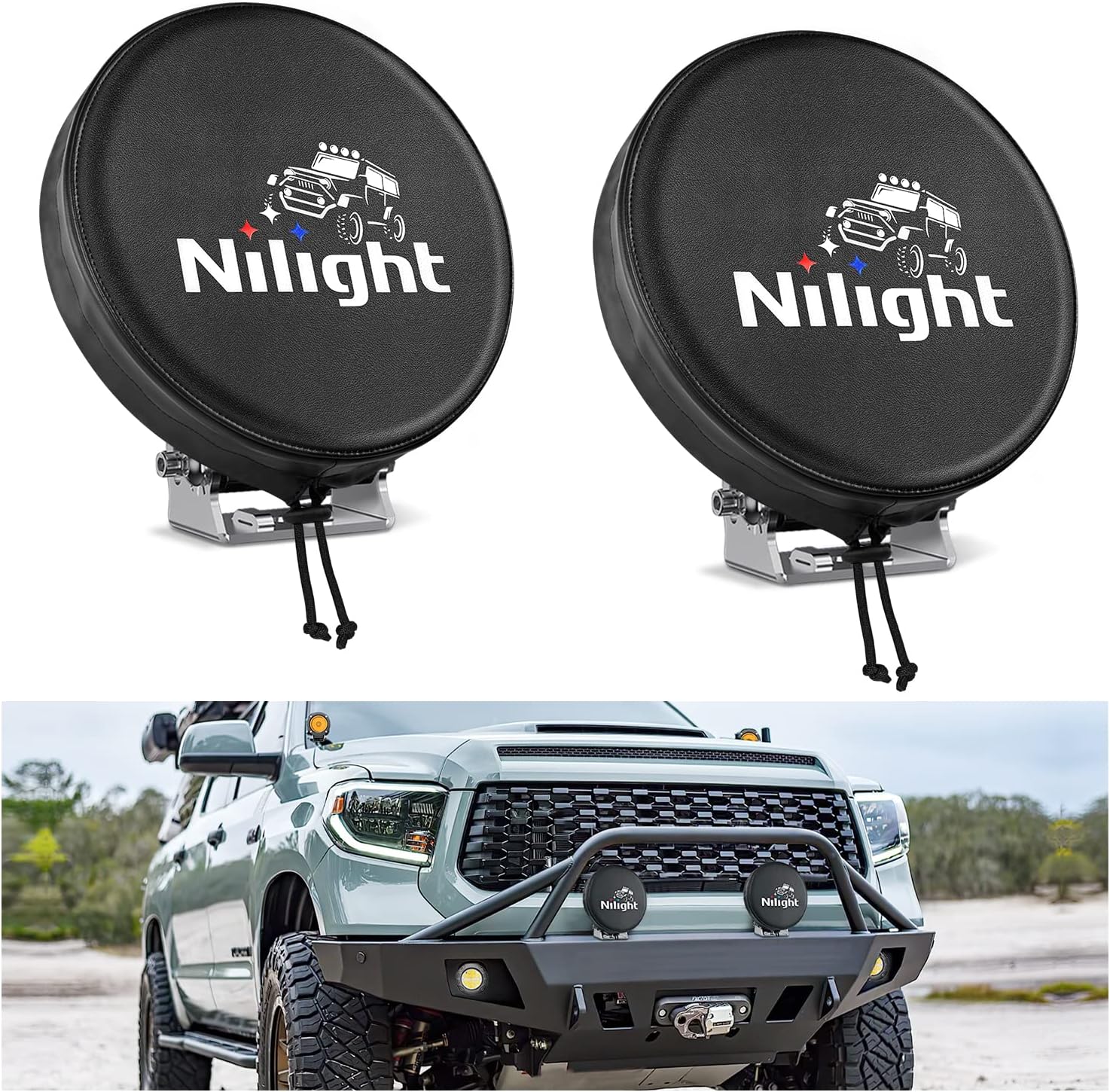 Amazon.com: Nilight 5.75inch Round Offroad Pod Light Cover, 6 Inch ...