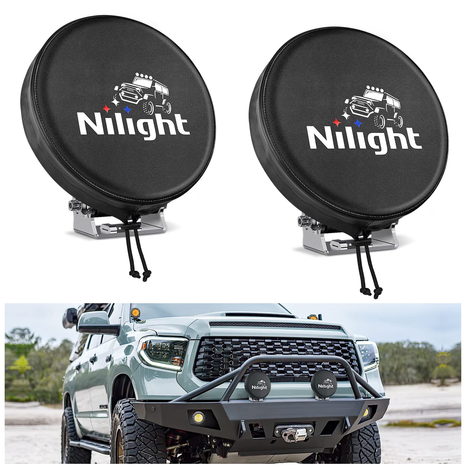 Amazon.com: Nilight 5.75inch Round Offroad Pod Light Cover, 6 Inch ...