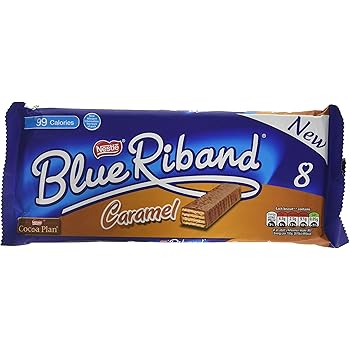Blue Riband Milk Chocolate Caramel Wafer Biscuit Bar, 8x20g: Amazon.co ...