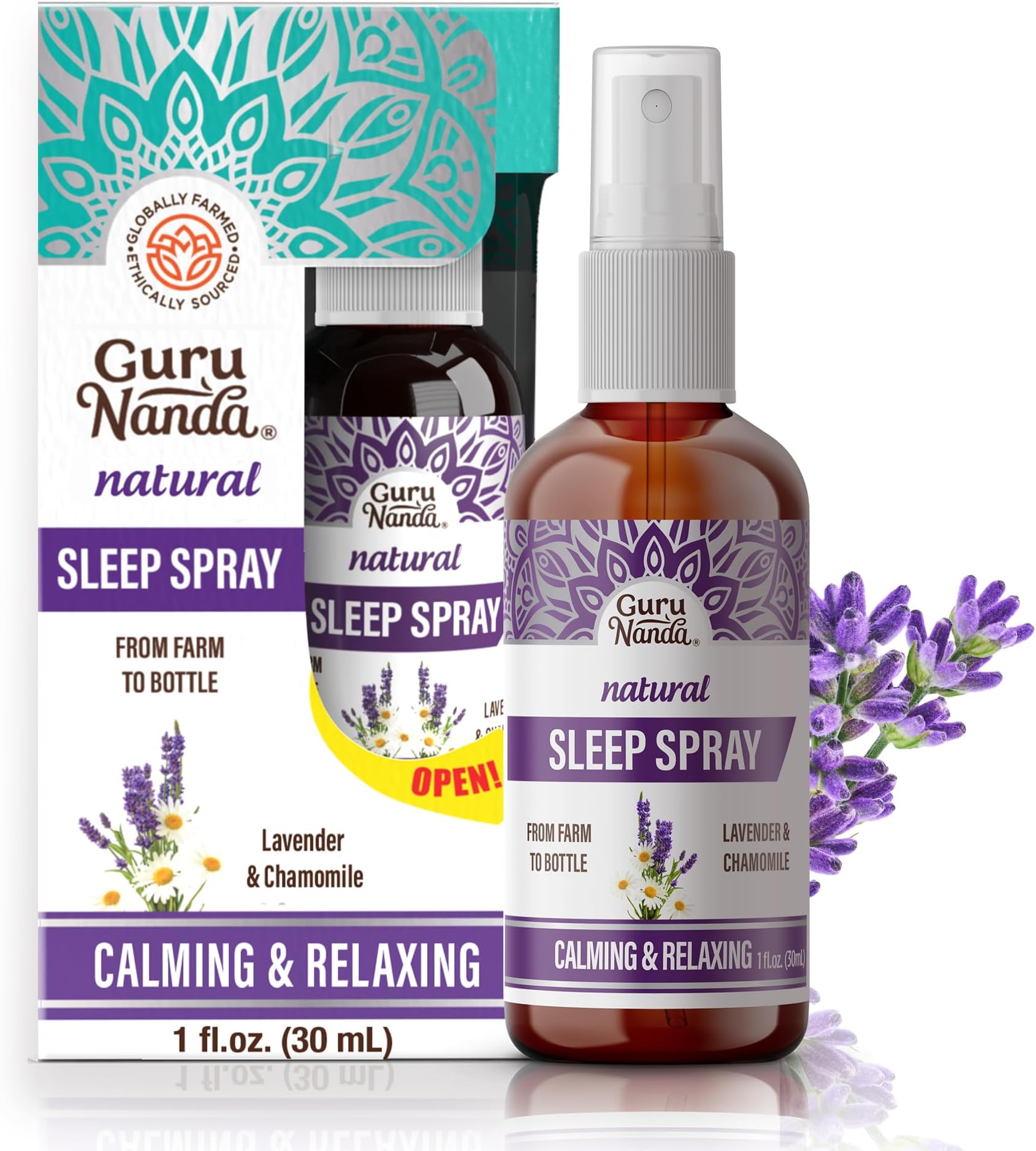 Amazon.com: GuruNanda Sleep Spray (1 Fl oz) - 100% Pure & Natural Blend ...