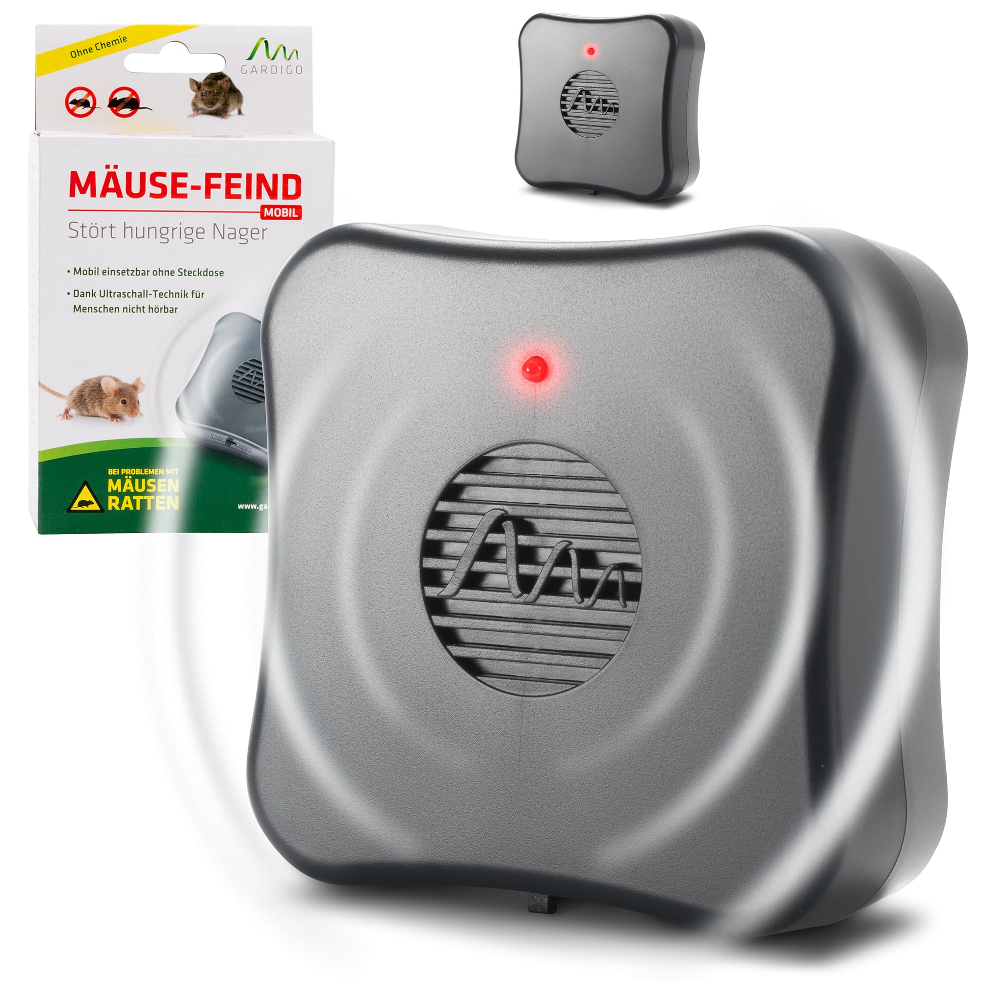 GARDIGO® Mouse Repellent Mobile - Set of 2 | Ultrasonic Pest Repeller ...