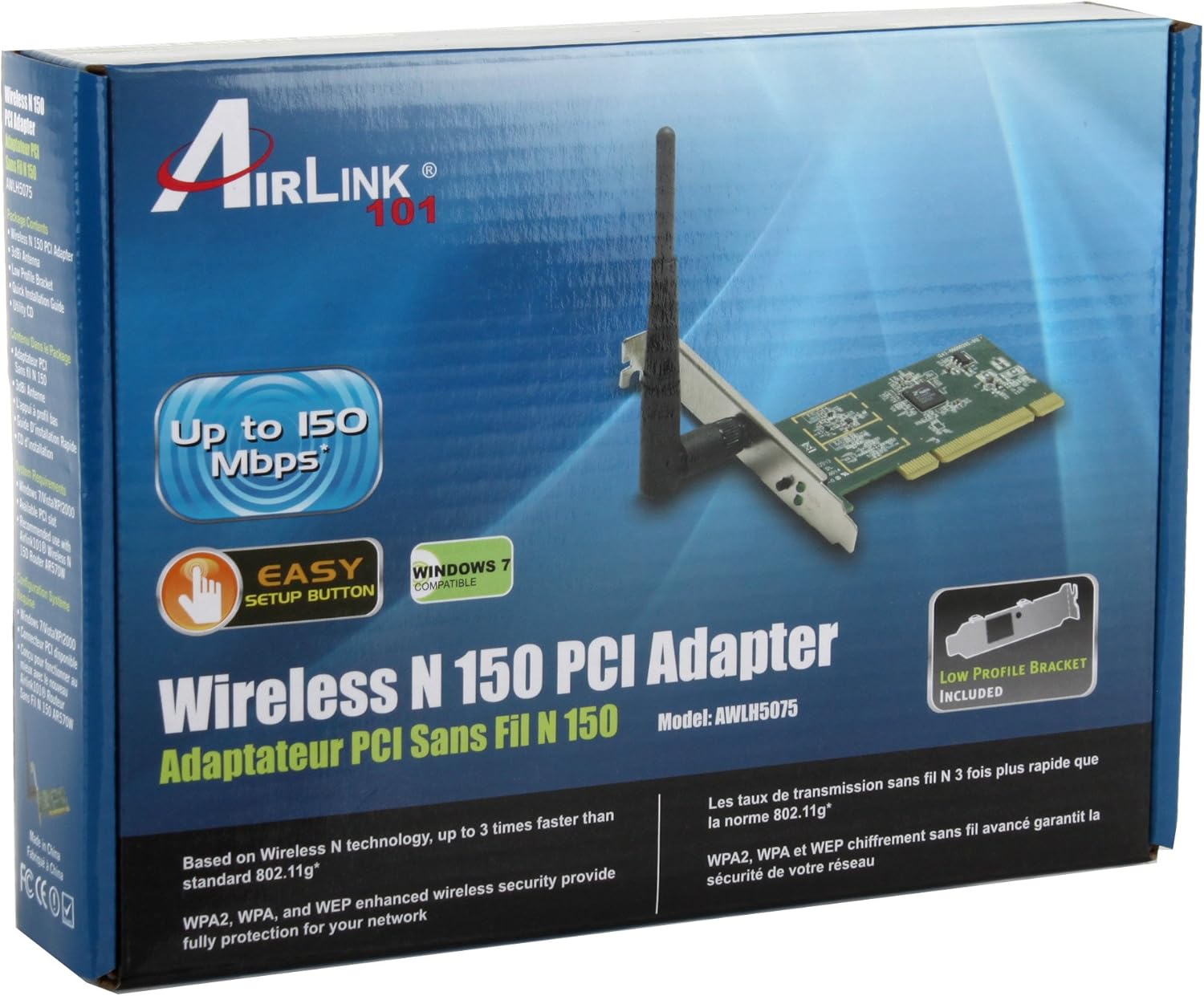 Airlink101 AWLH5075 Wireless- N 150Mbps PCI Adapter : Amazon.ca ...