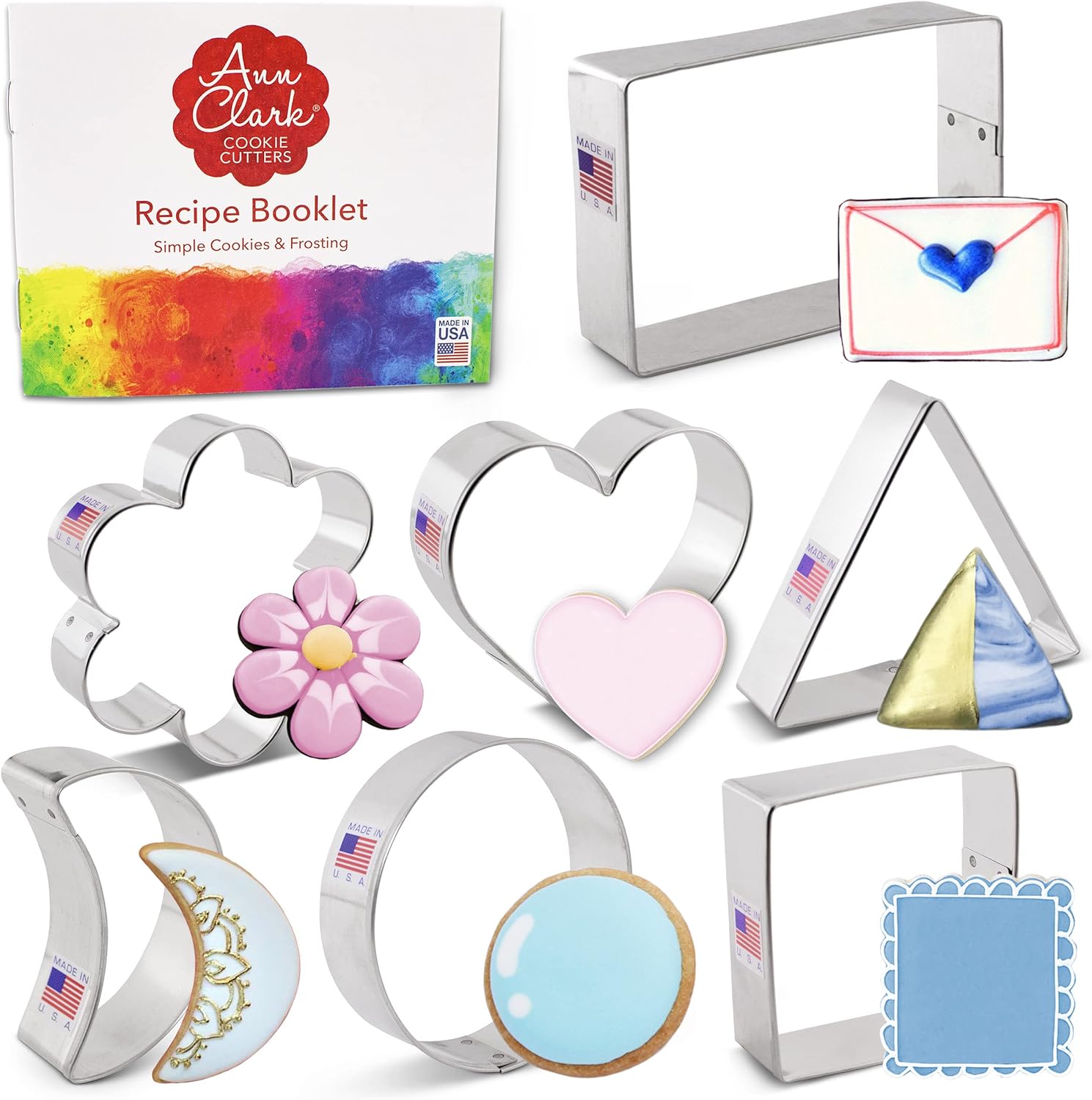Basic Geometric Classic Shapes Cookie Cutters 7-Pc. Set Made in USA by ...