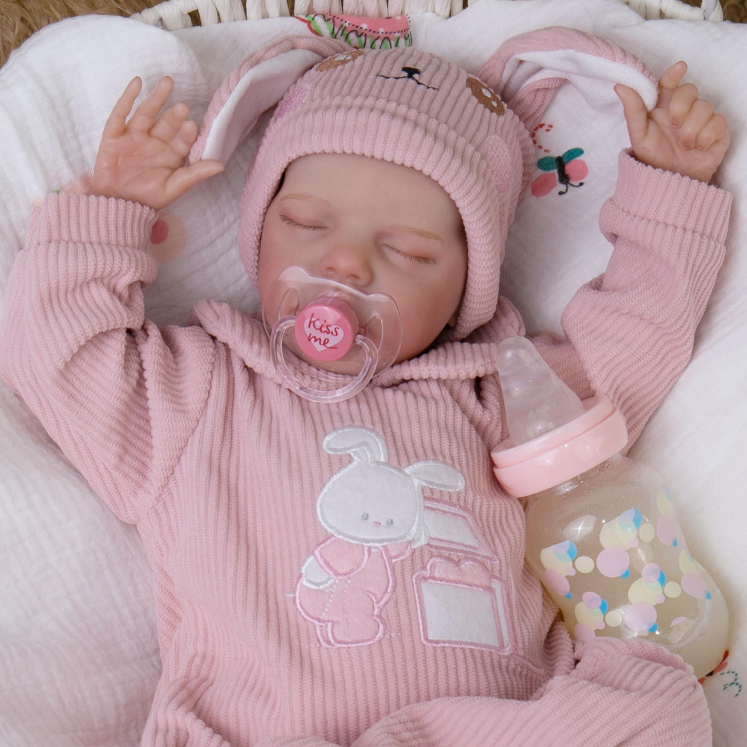 Amazon.com: Milidool Lifelike Reborn Baby Dolls- 18-Inch Realistic ...