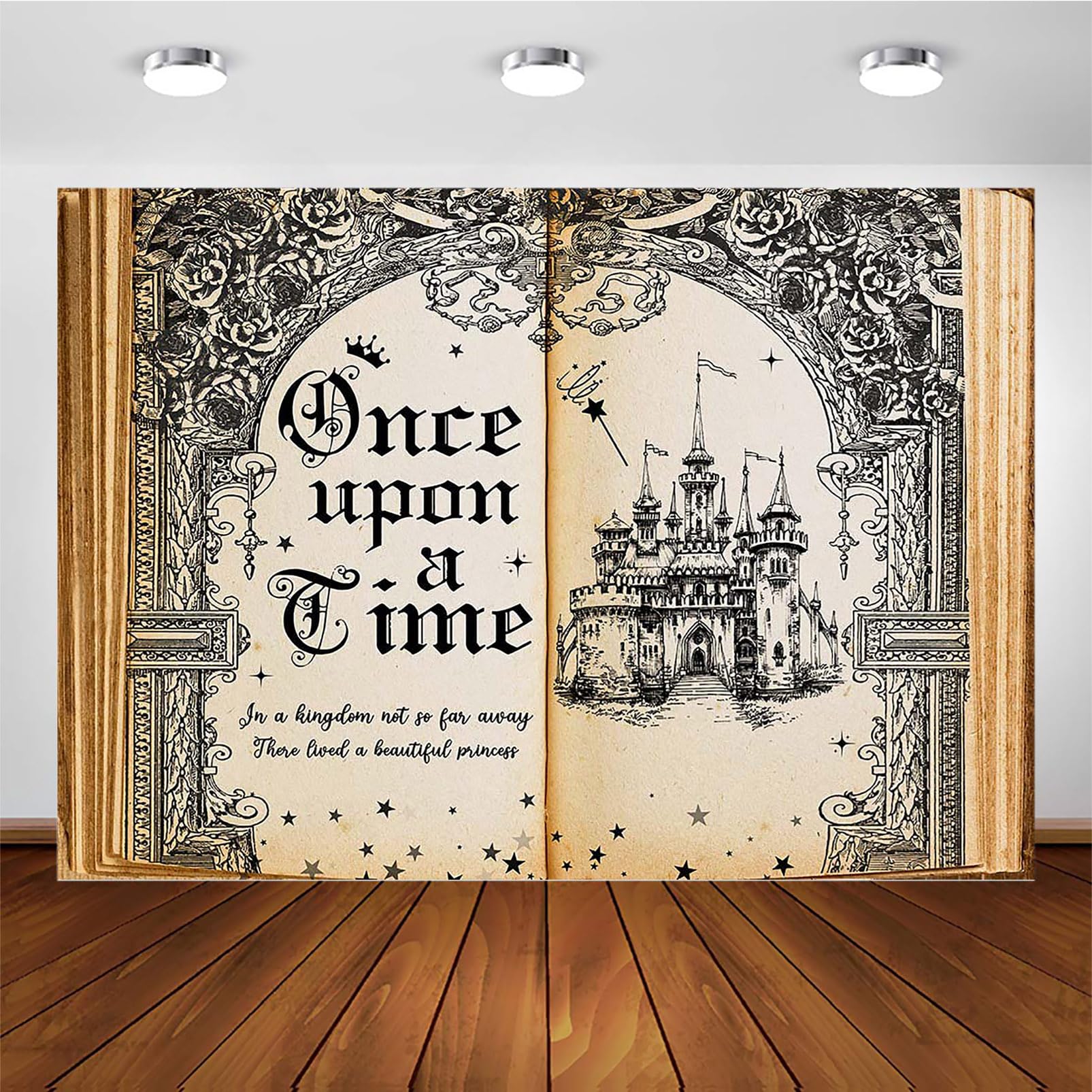 Amazon.com : Avezano Fairy Tale Books Backdrop Vintage Once Upon a Time ...