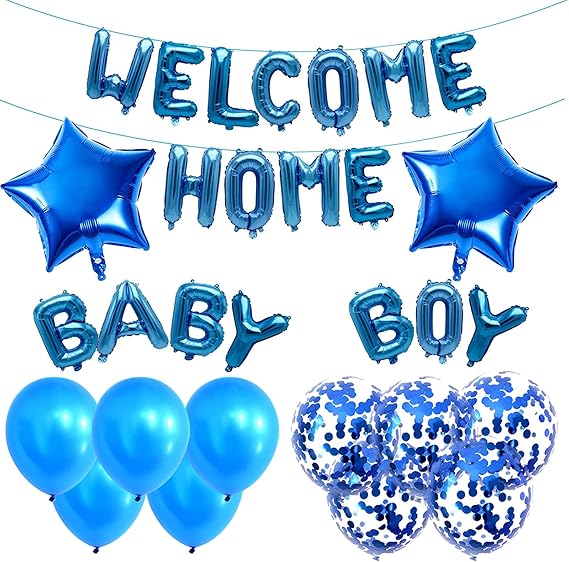 UYDF WELCOME HOME BABY BOY Helium Buchstaben Stern Folienballons Ballon Banner Willkommen uydf-welcome-home-baby-boy-helium-buchstaben-stern-folienballons-ballon-banner-willkommen