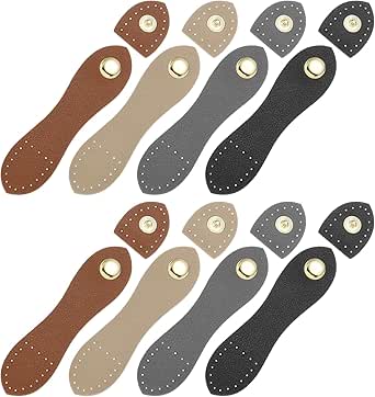 Amazon.com: uxcell 8 Pcs Leather Snaps Buckles Button Closures Sew on ...