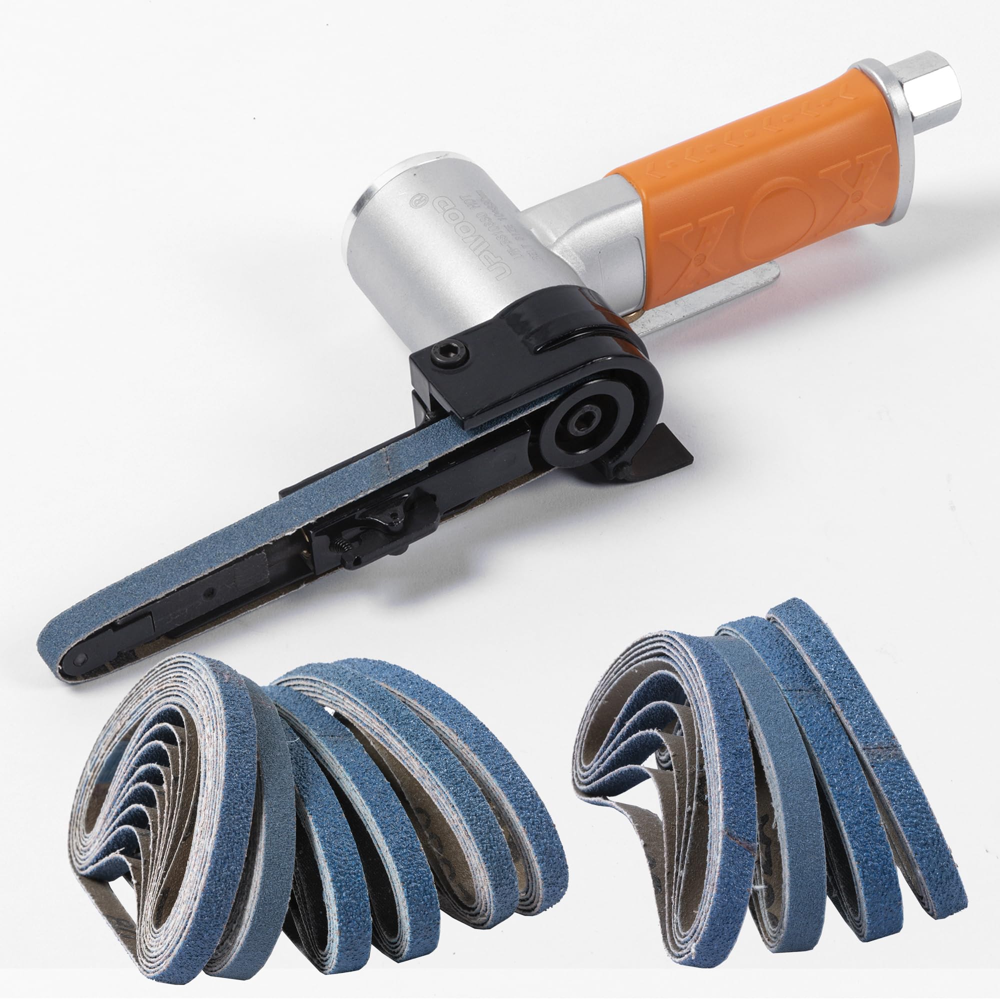 Air Belt Sander 3/8" x 13" Belt Size Pneumatic Tool with 52pc Belts ...