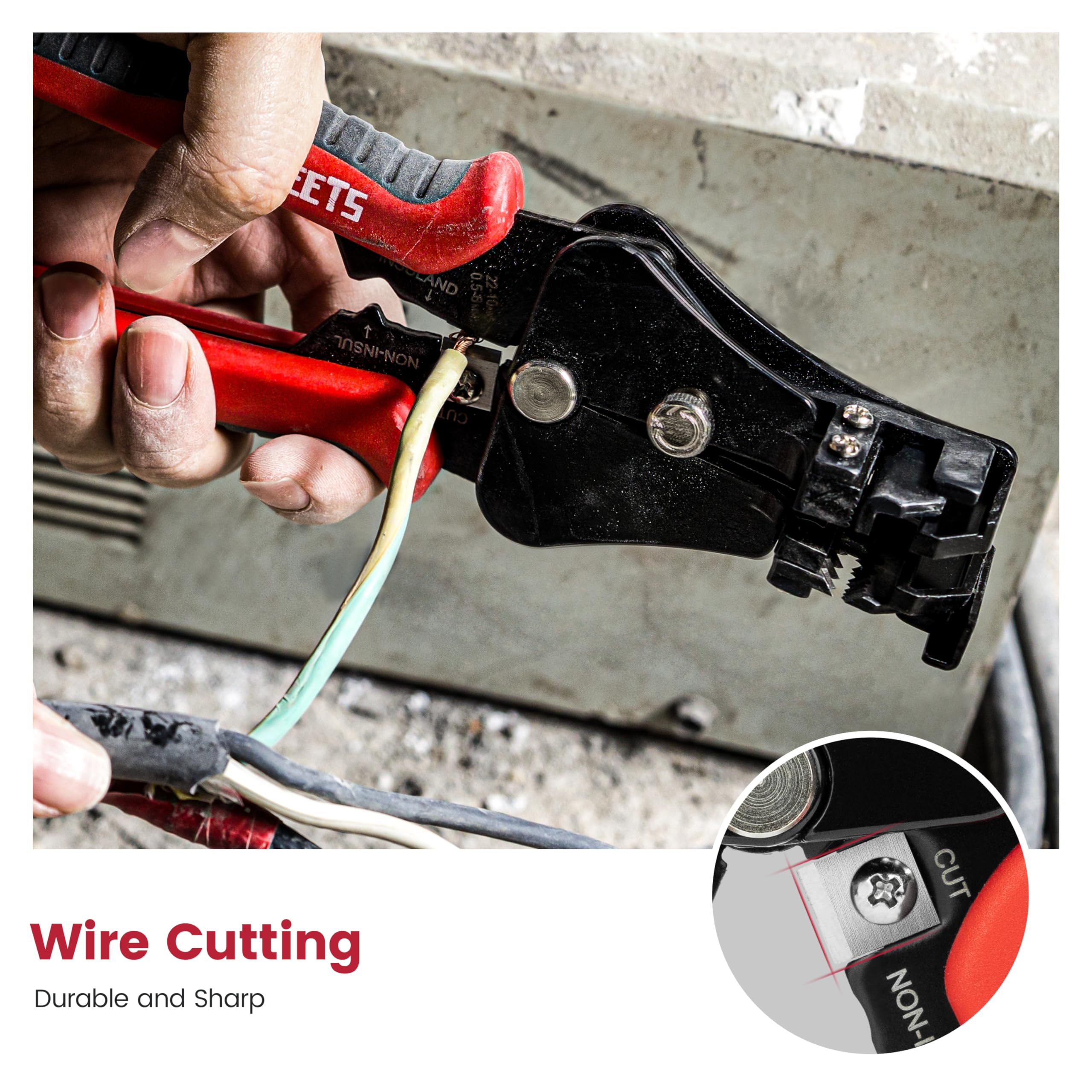 Snapklik.com : Automatic Wire Stripper/Wire Cutter, 3 In 1 Adjustable ...
