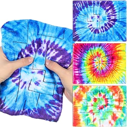 Amazon.com: 3 Pcs Fidget Marble Maze Mat Tie Dye Marble Maze Mat Stress ...