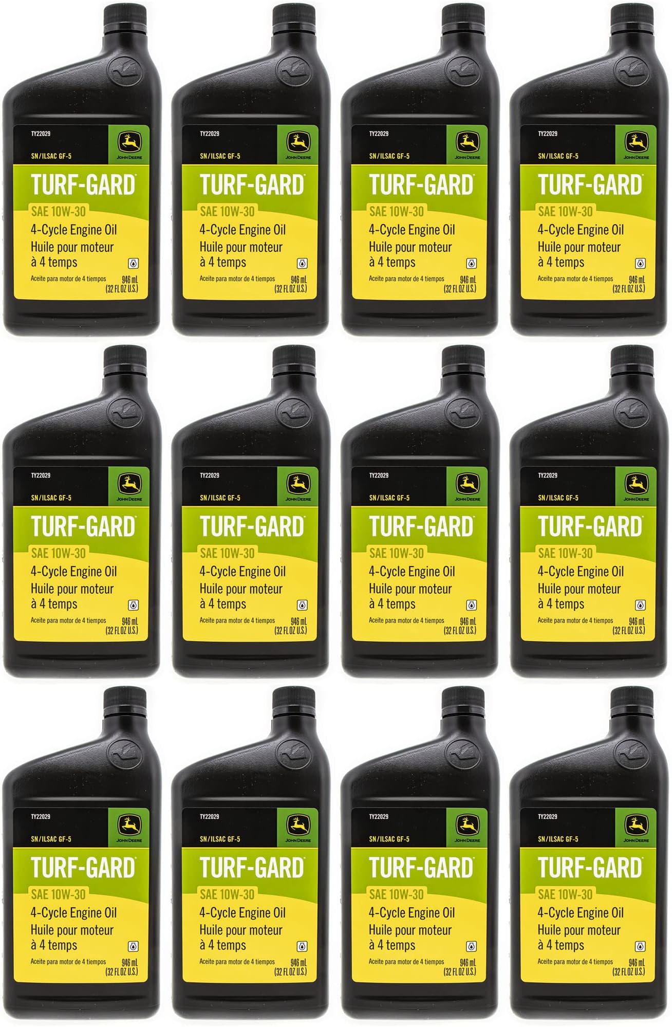 Amazon.com: John Deere Turf-Gard SAE 10W-30 cuartos de galón de aceite ...