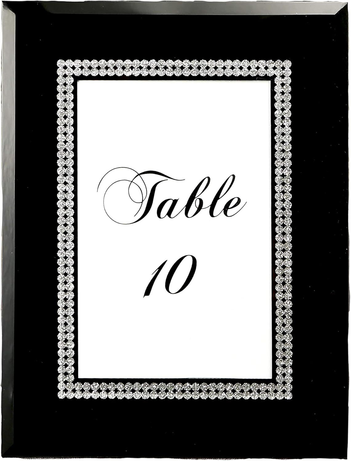 Amazon.com: FASHIONCRAFT Table Number, Picture Frame, Black Glass Frame ...