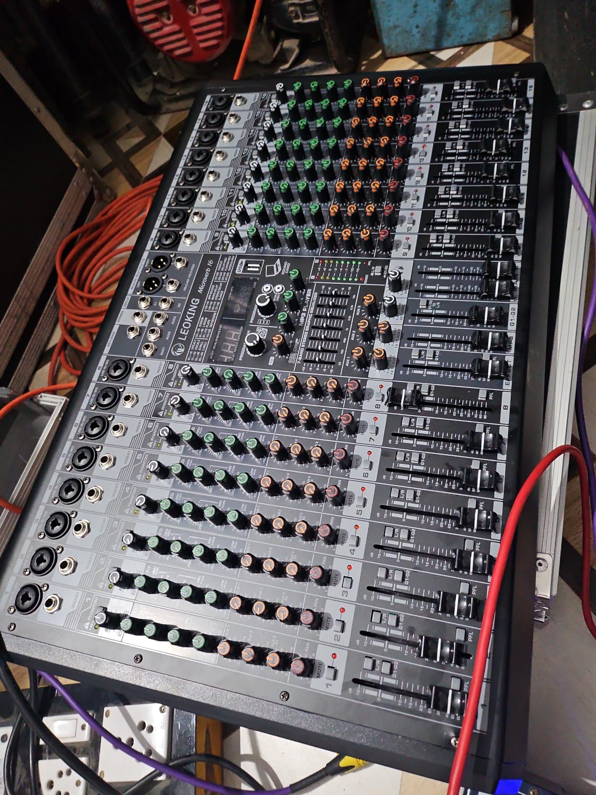 kh 16 Channels Professional Audio Mixer Sound Board Console Reverb ...