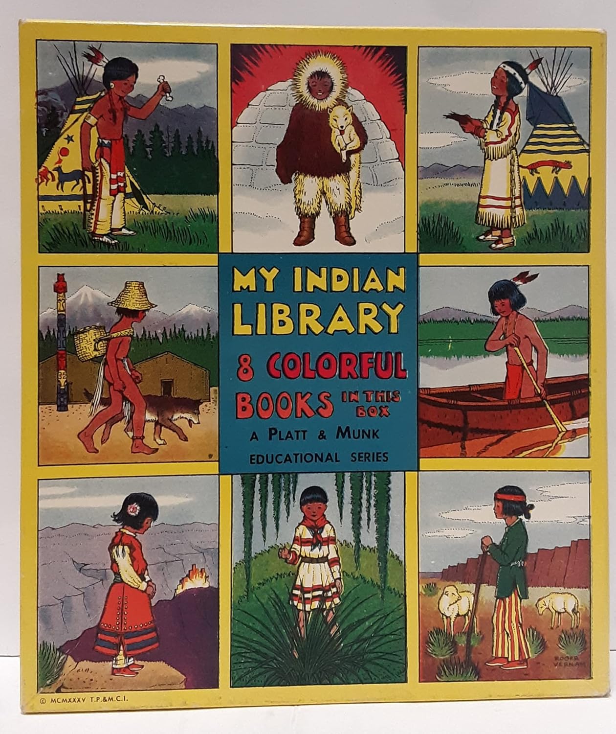 MY INDIAN LIBRARY - 8 Colorful Books in This Box: Vernam, Roger ...