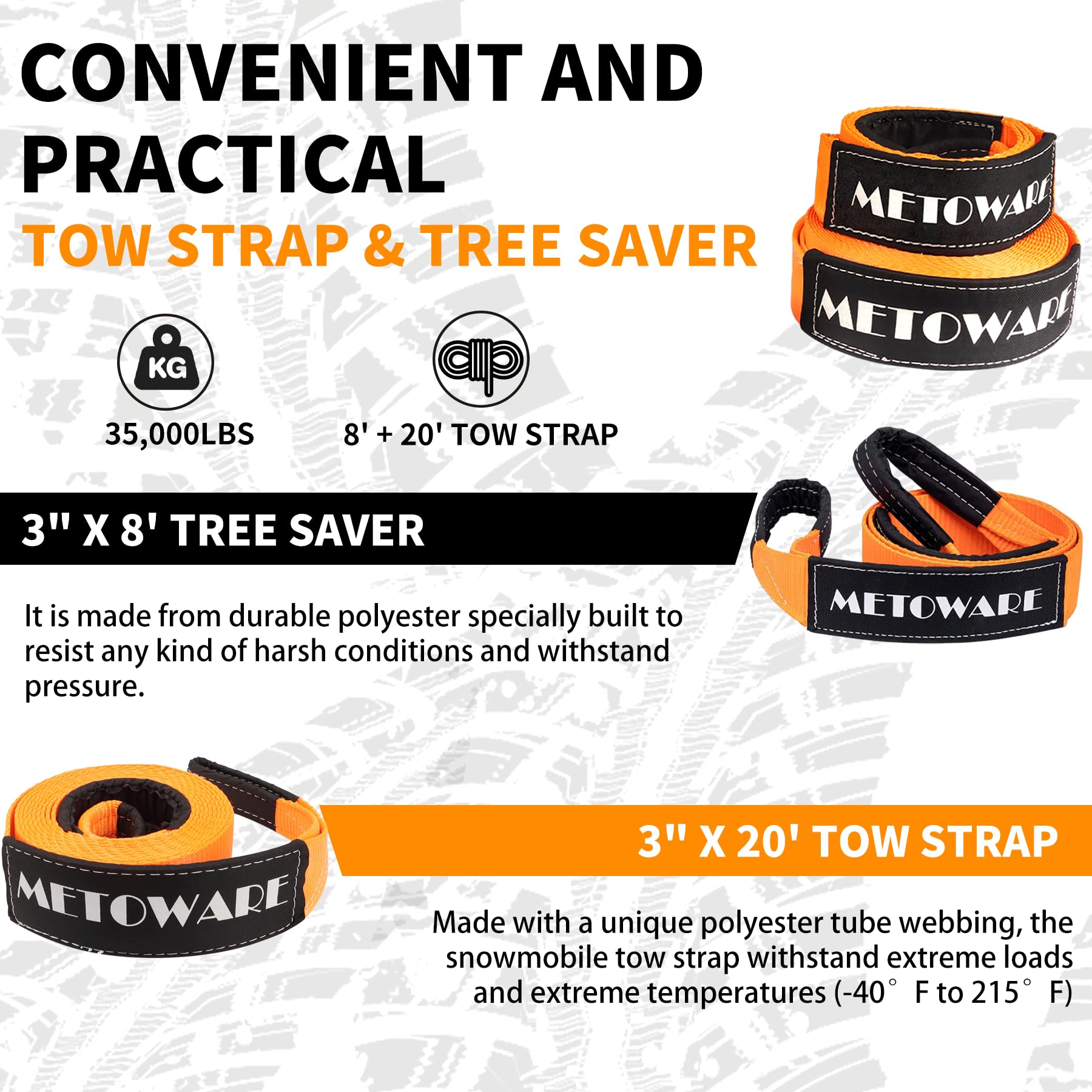 Snapklik.com : Offroad Recovery Kit - 3" X8 Tree Saver, 3" X20 Tow ...