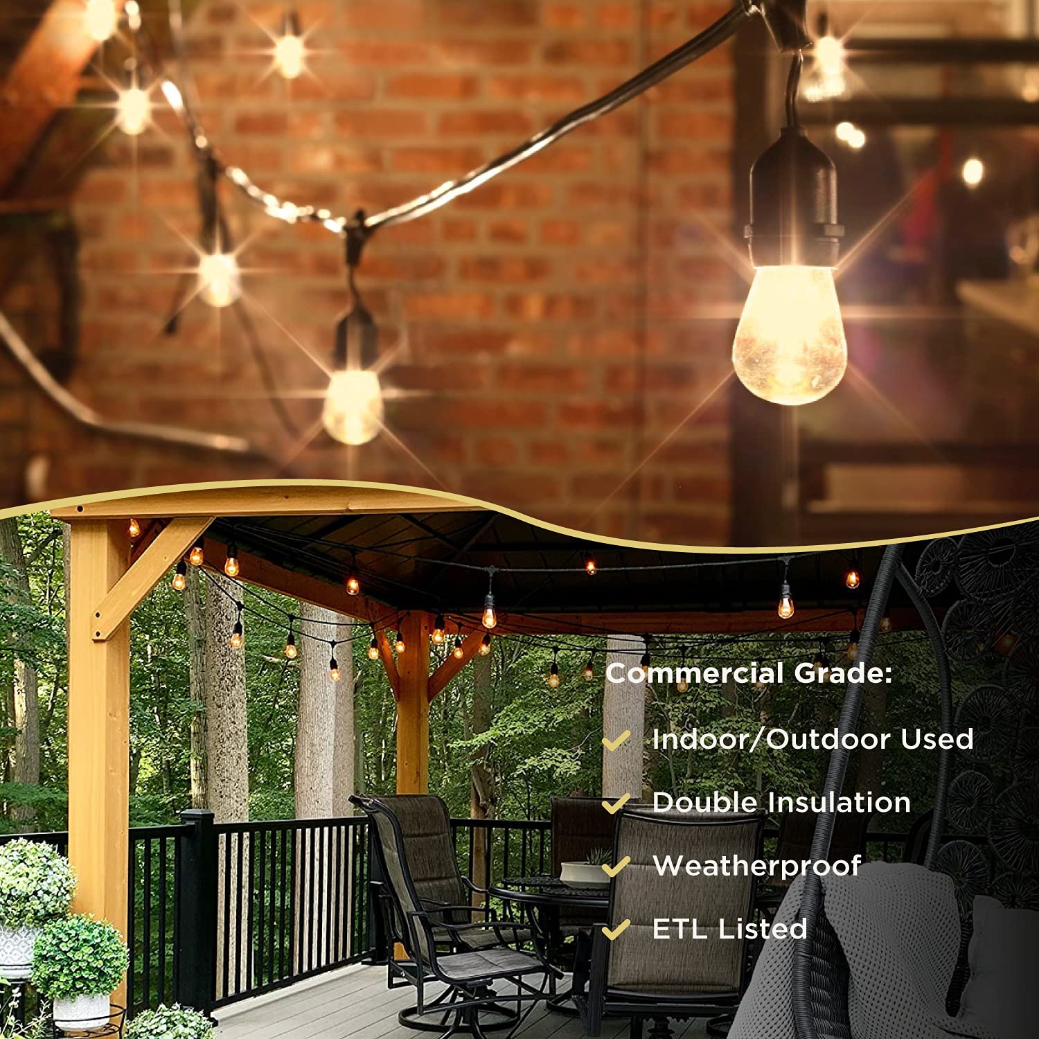 Costco Edison String Lights Feit Electric 48' LED Filament String