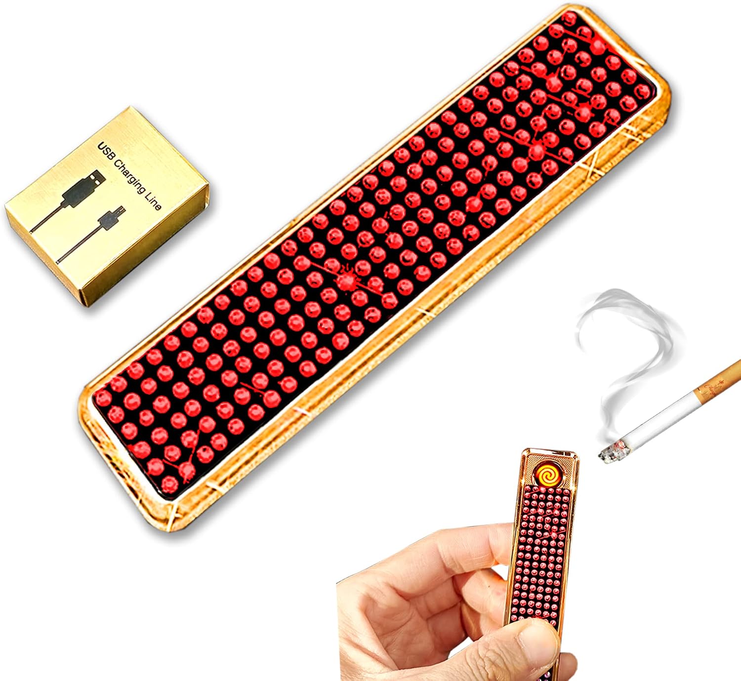 Amazon.com: Rhinestone Electric Lighter - Rechargeable USB Flameless ...