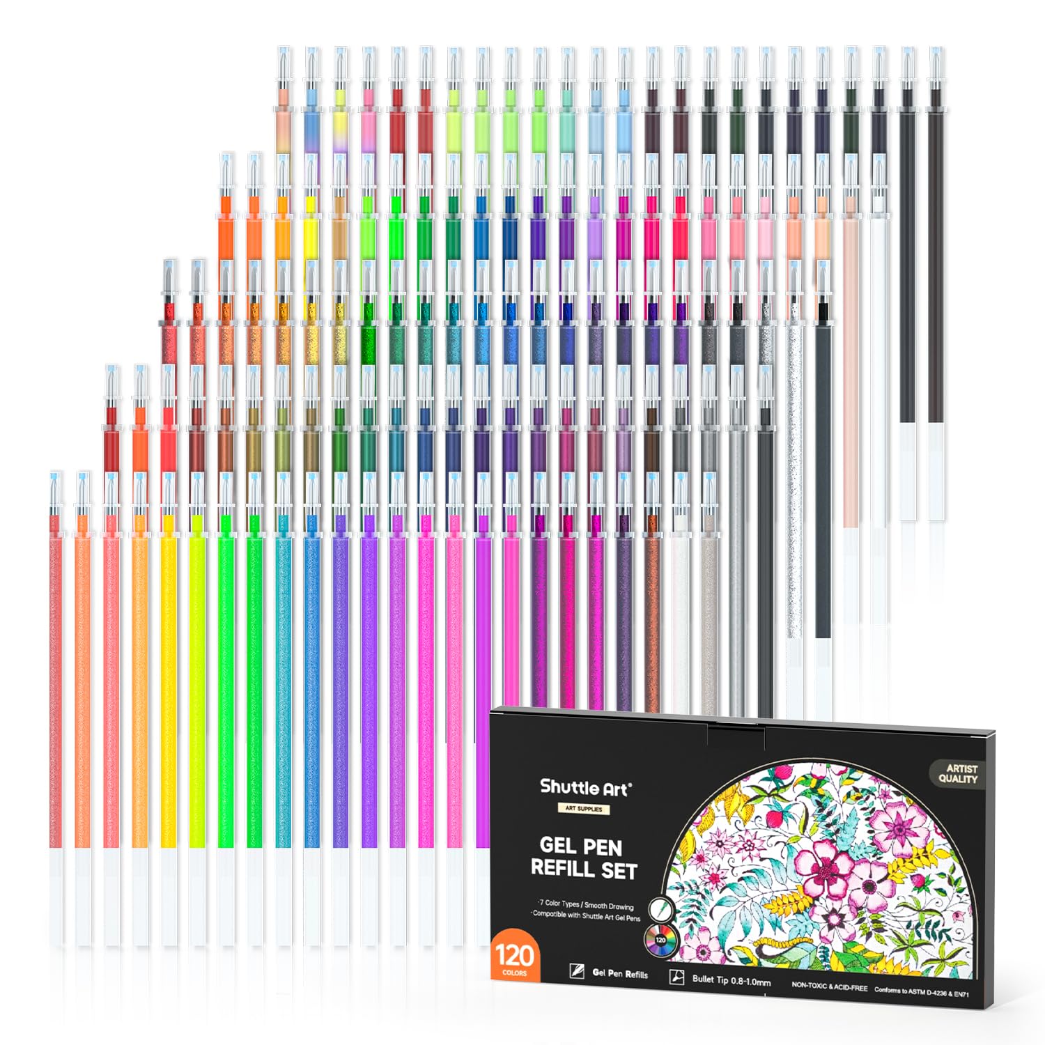 Snapklik.com : Gel Pen Refills, Shuttle Art 120 Colors