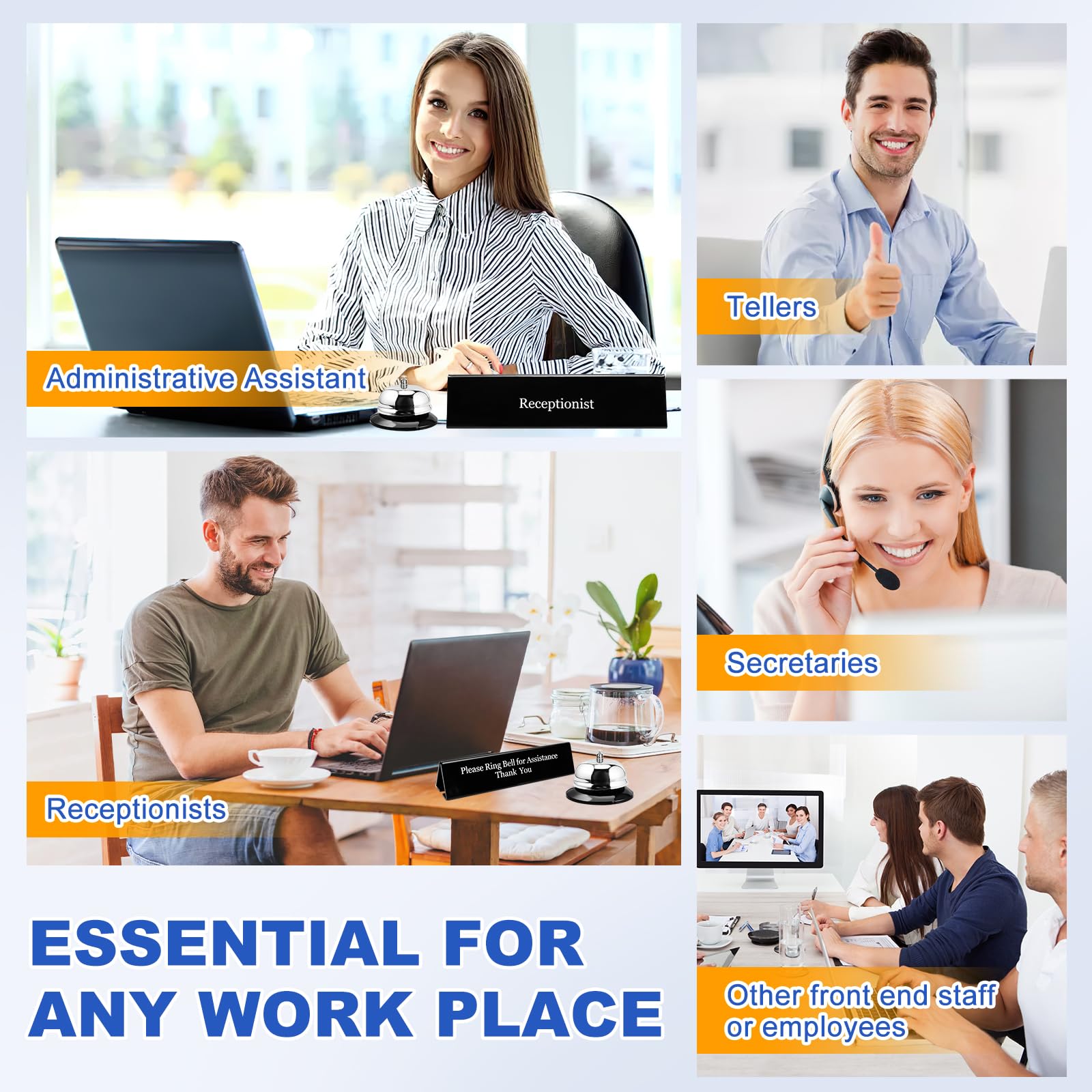 Snapklik.com : Desk Bell For Service, Ring Bell Sign, Dinner Bell For ...