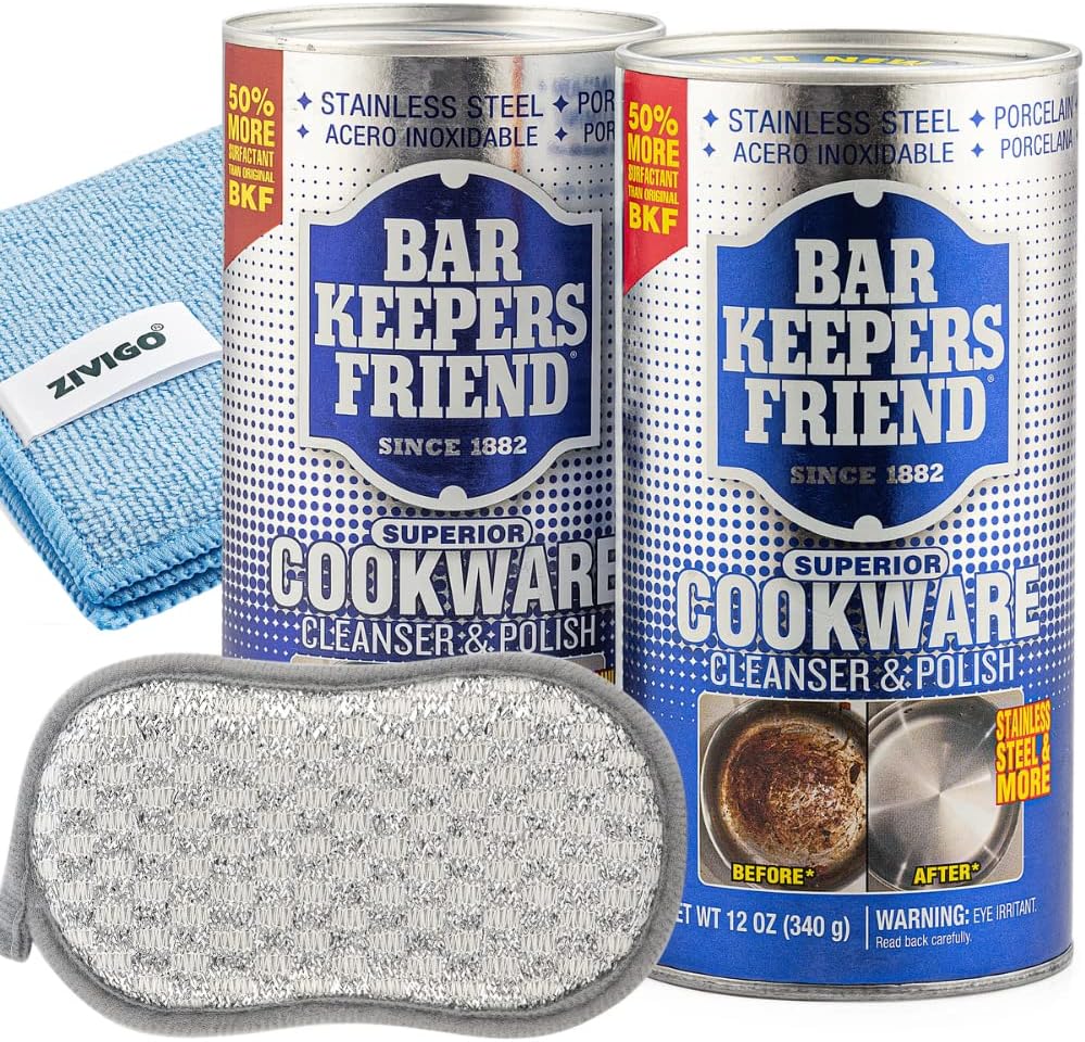 Amazon.com: BAR KEEPERS FRIEND Multipurpose Cooktop Cleaner (13 oz ...