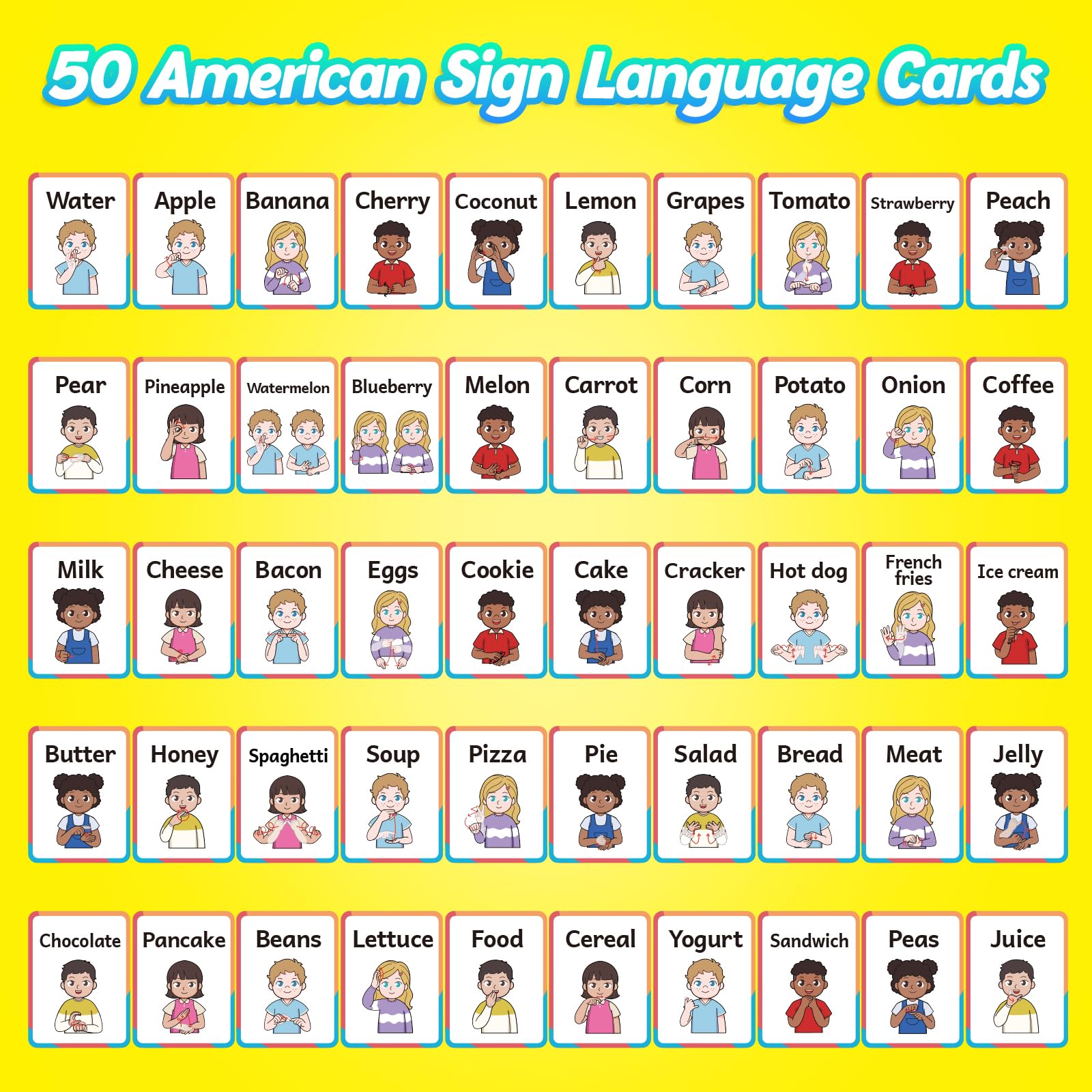 Snapklik.com : American Sign Language Flash Cards For Babies Kids, ASL ...