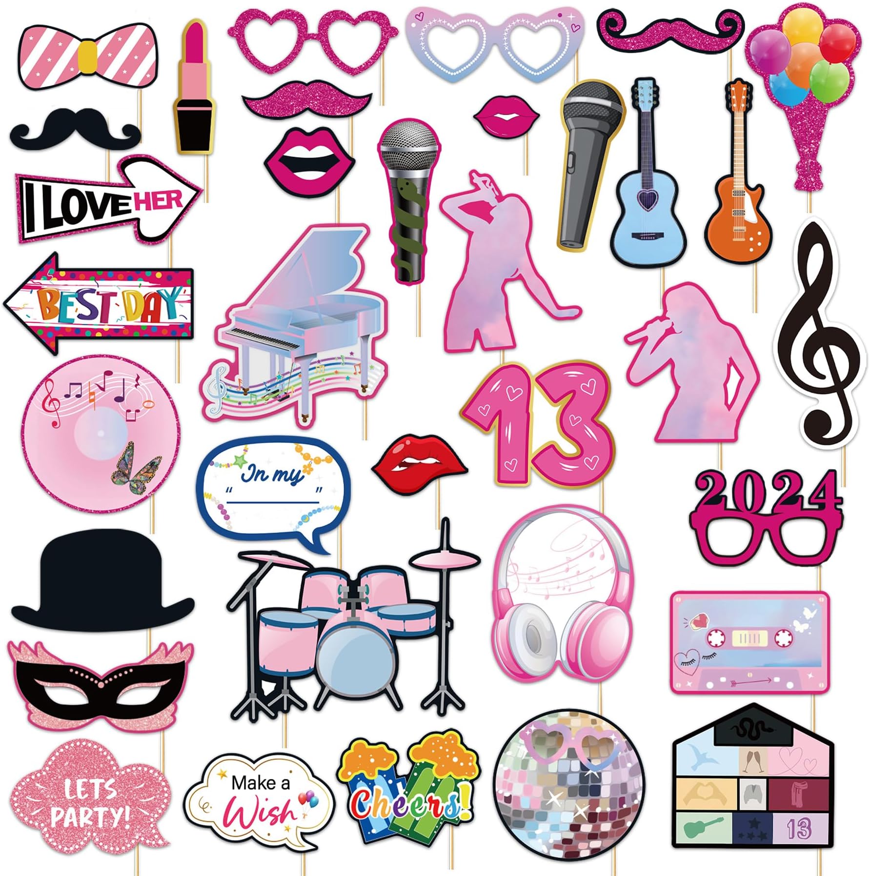 Amazon.com: xo, Fetti Party Era Photo Props - 26 Count | Bachelorette ...