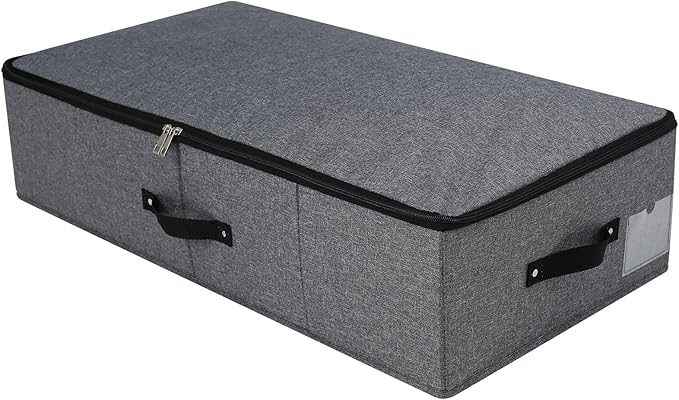 Omygarden Foldable Under Bed Storage Box with Plastic Support Liner ...