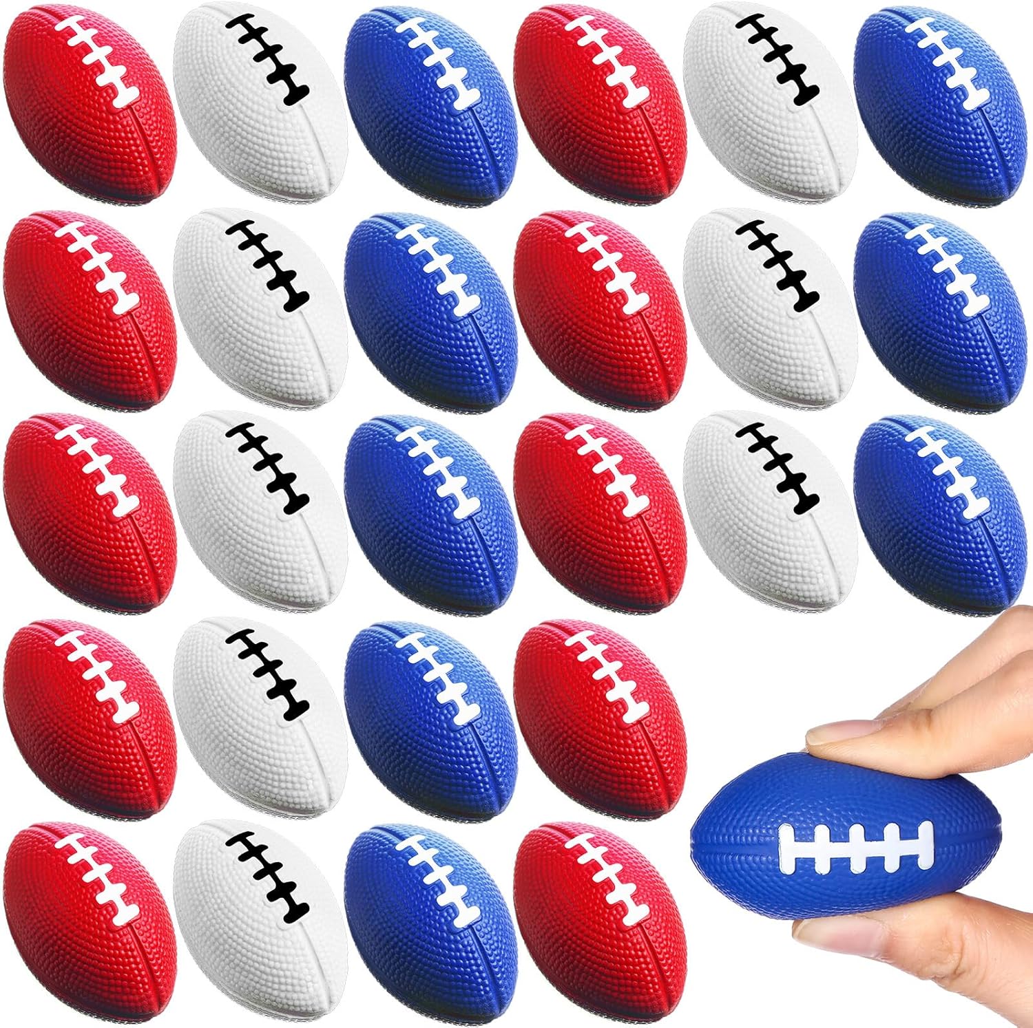 Amazon.com: Blulu 30 Pack Mini Foam Football 2.17" Mini Football Party ...
