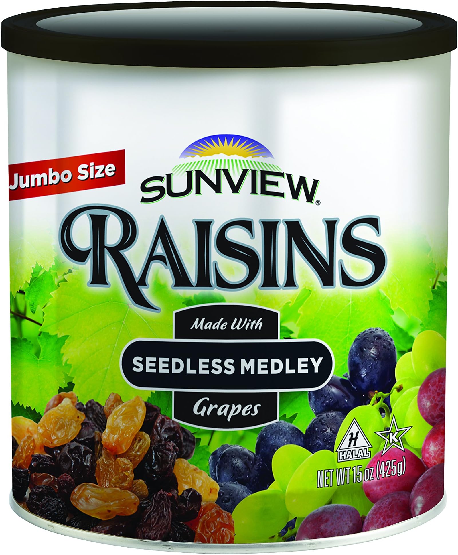 Amazon.com: Jumbo Seedless Medley Raisins - 3 15oz. Canisters : Grocery ...