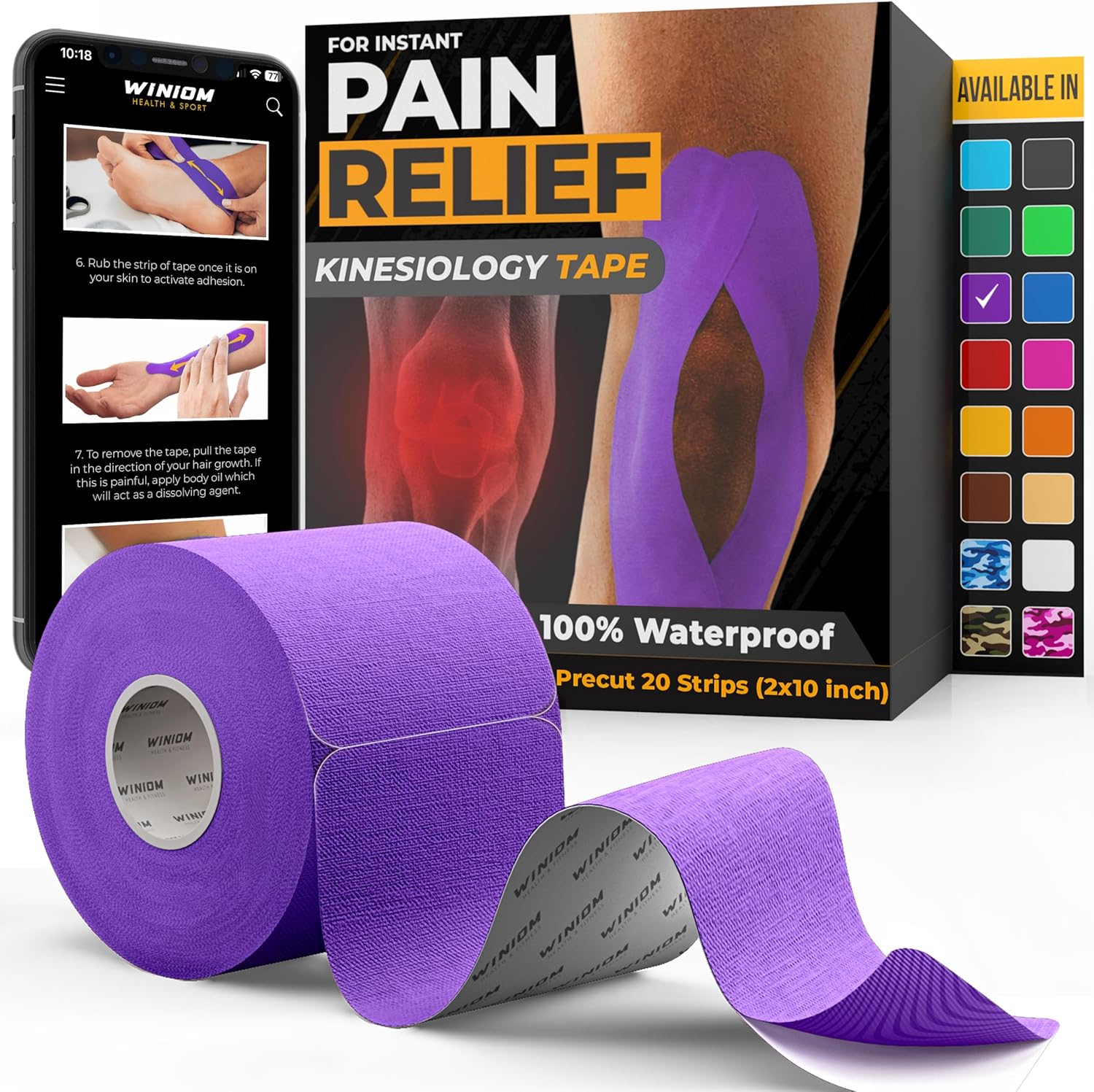 Amazon.com: Kinesiology Tape-Incredible Support for Athletic Sports and ...