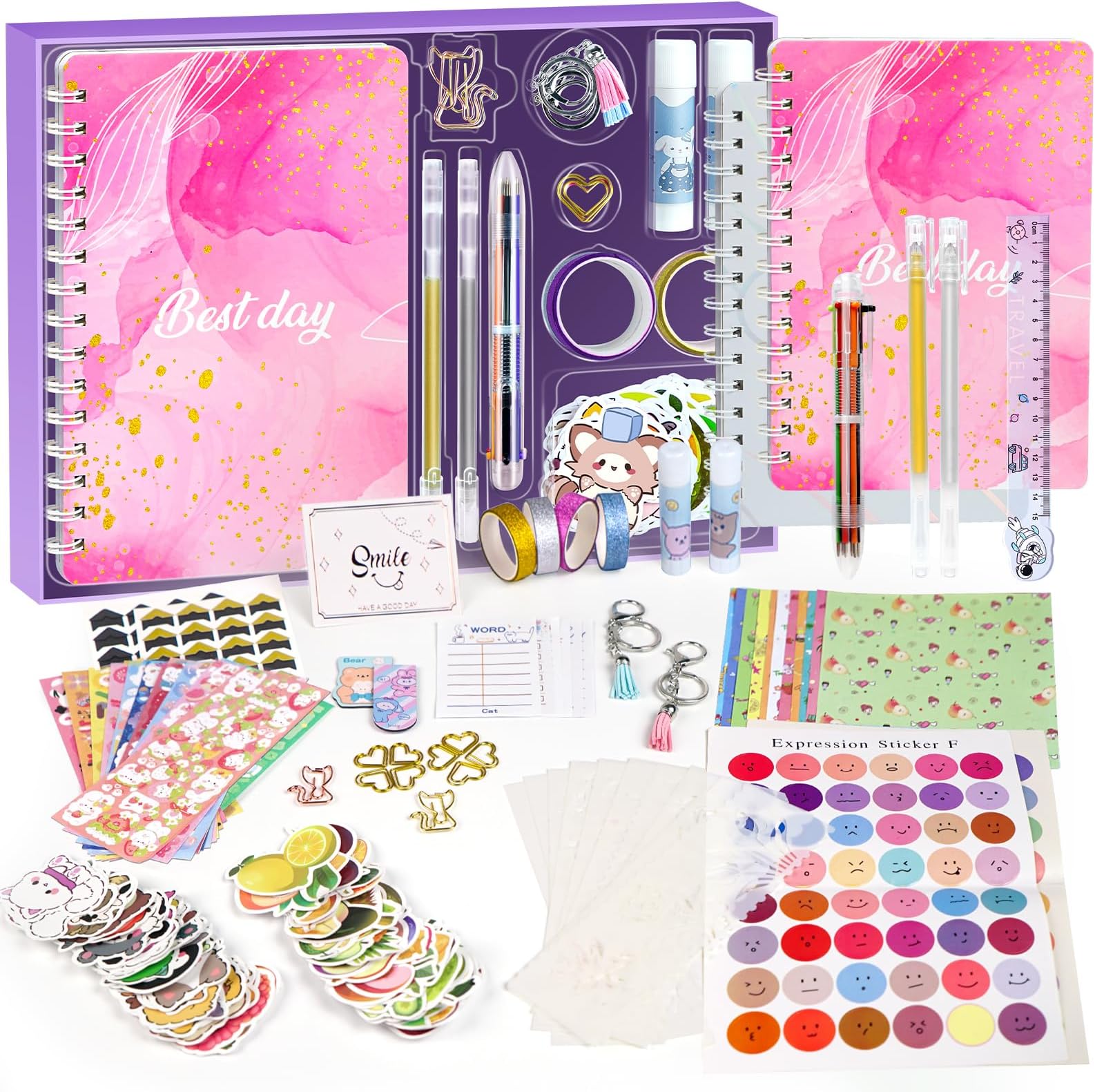 Amazon.com: FUYAHA DIY Journal Set for Girls - Gift for Girls Ages 8-12 ...