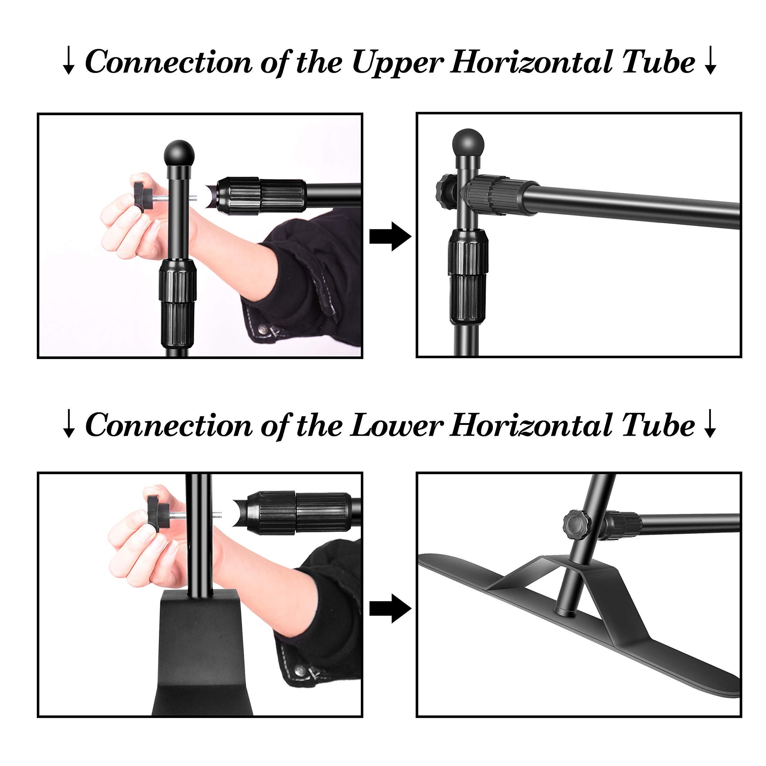 Buy EMART Backdrop Banner Stand Kit 2.4 x 2.4m/ 8 x 8ft, Adjustable ...