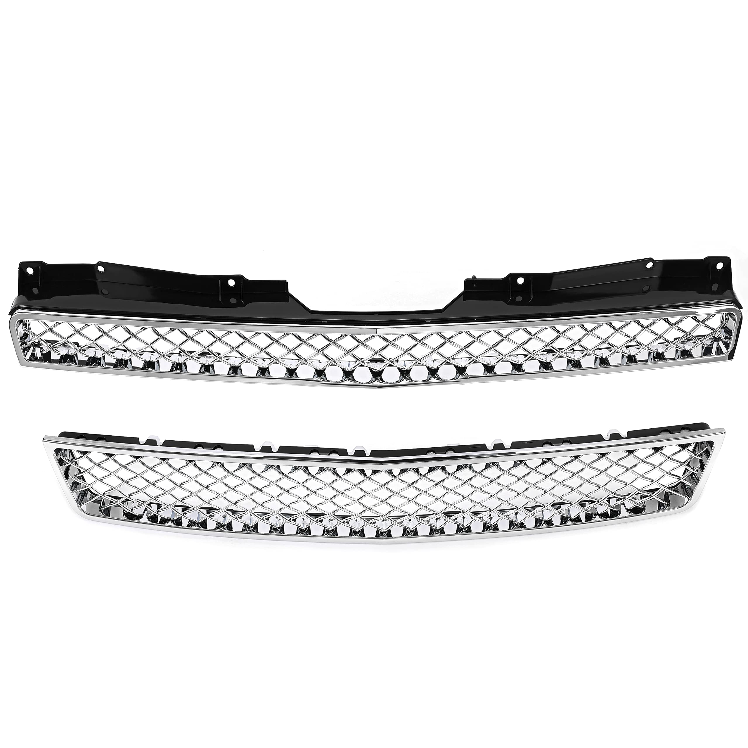 Amazon.com: KUAFU Upper & Lower Mesh Grille Compatible with 2007-2014 ...