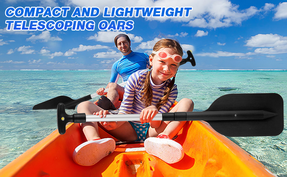 Inflatable Boat Oars 2-pack 2-Pack Telescoping Kayak Paddles - Aluminum ...