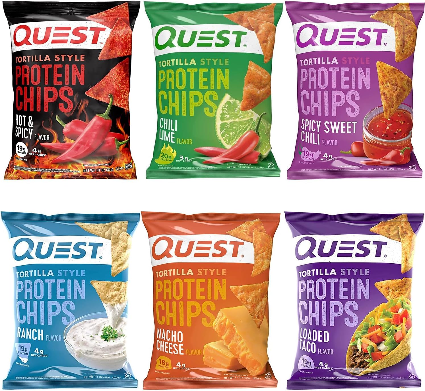 Amazon.com : Quest Protein Chips Variety Pack - Assorted Flavors - High ...