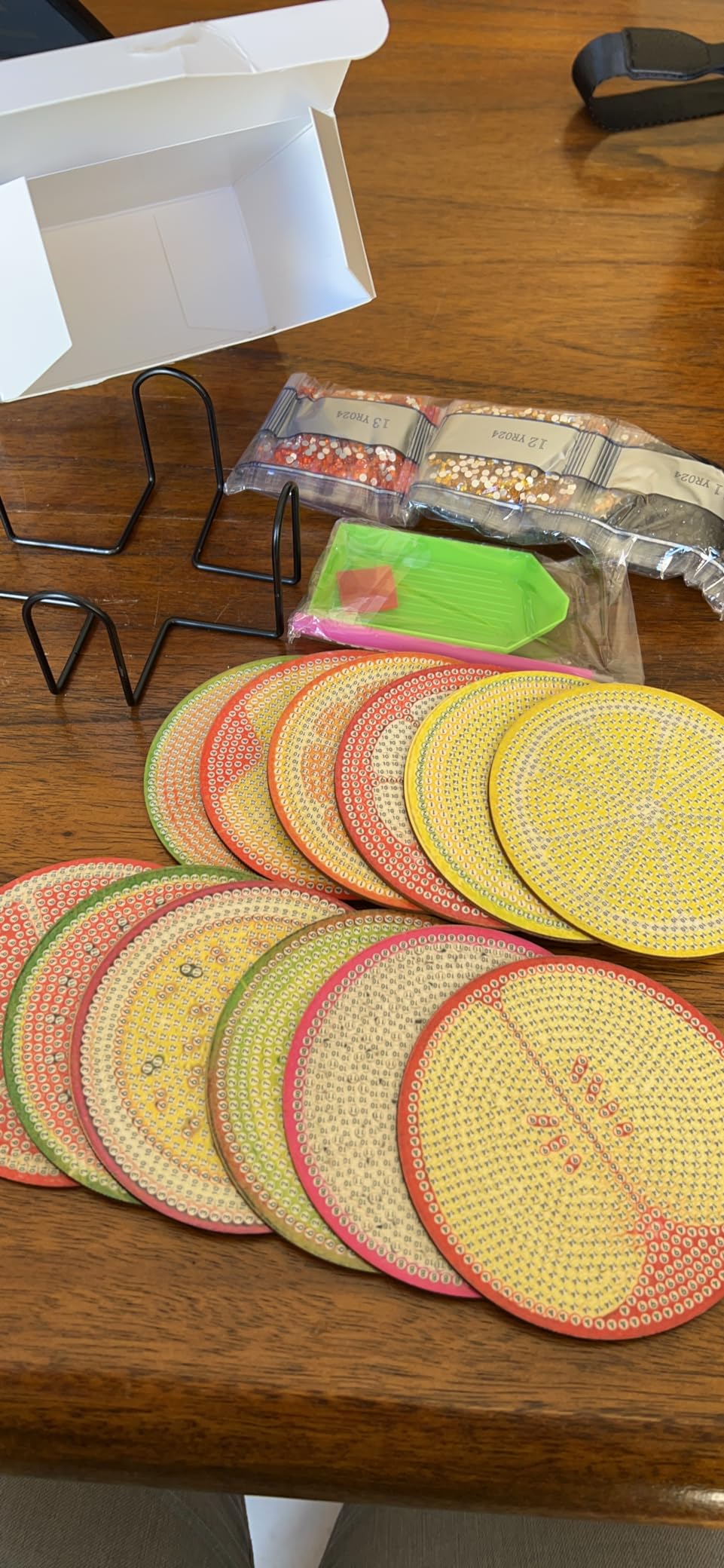 12 Pieces Diamond Painting Coasters Kit with Holder, Diamond Art ...