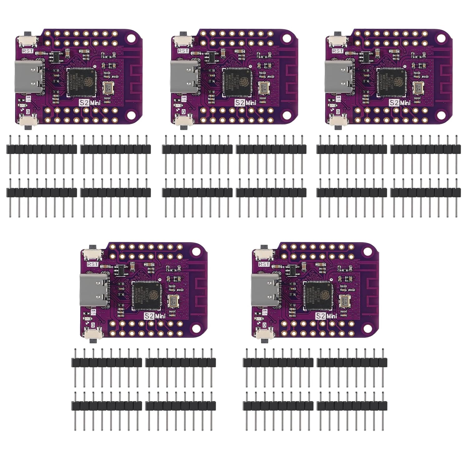 DIANN 5pcs ESP32 S2 Mini V1.0.0 WiFi IOT Board Based ESP32-S2FN4R2 ...