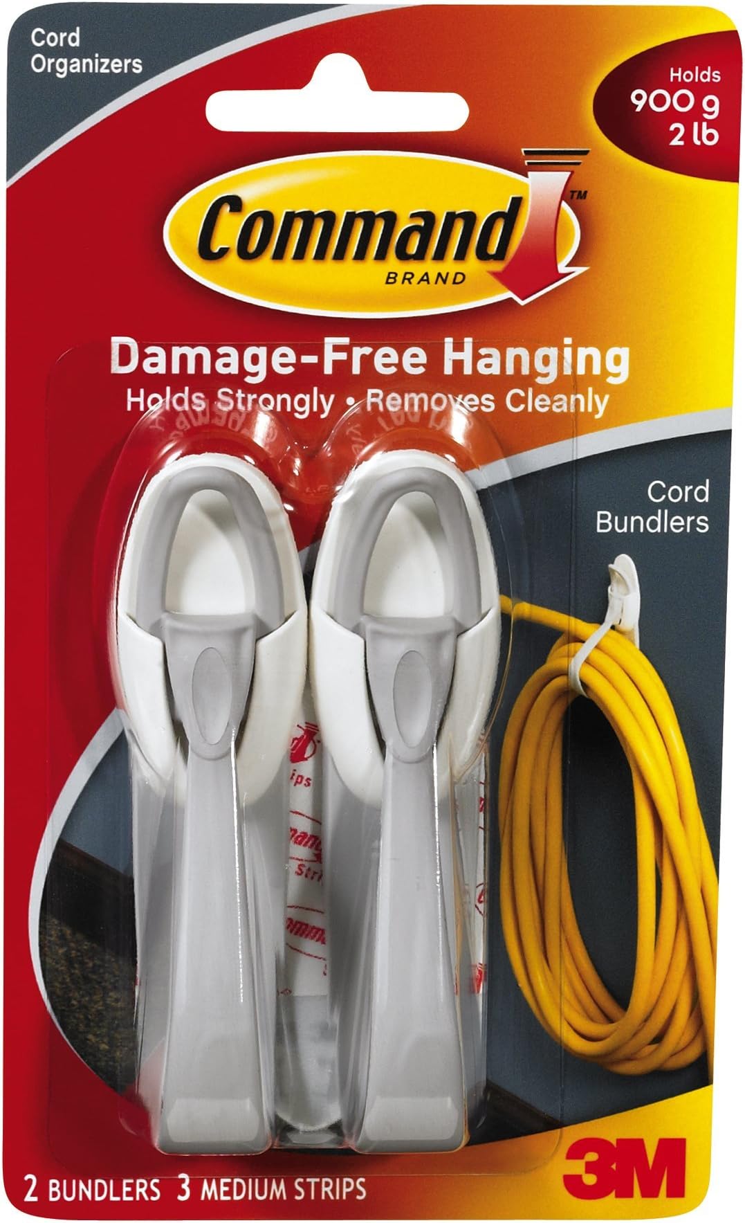 Amazon.com : Command Cord Bundlers, White, 3-PACK : Home & Kitchen