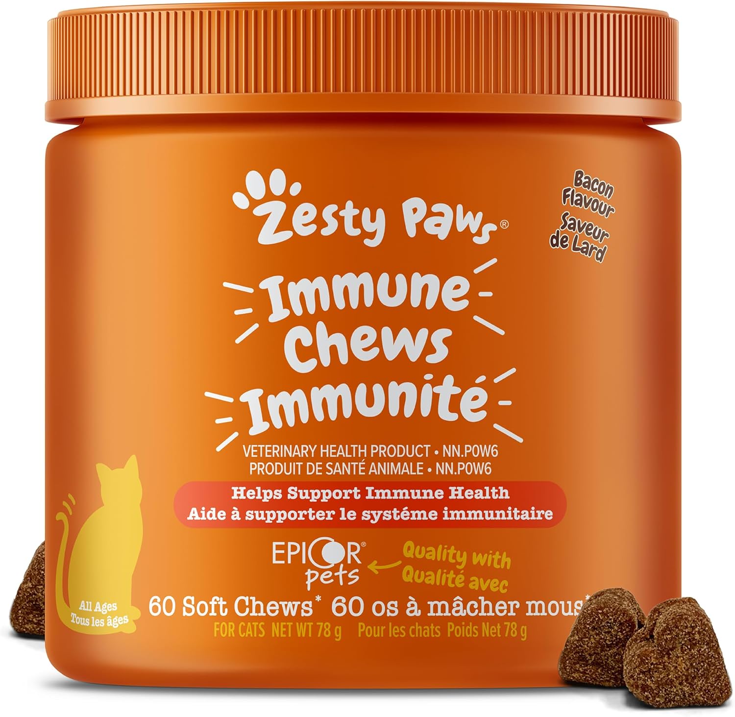 Zesty Paws Immune Chews for Cats - for Seasonal Allergies and Cat ...