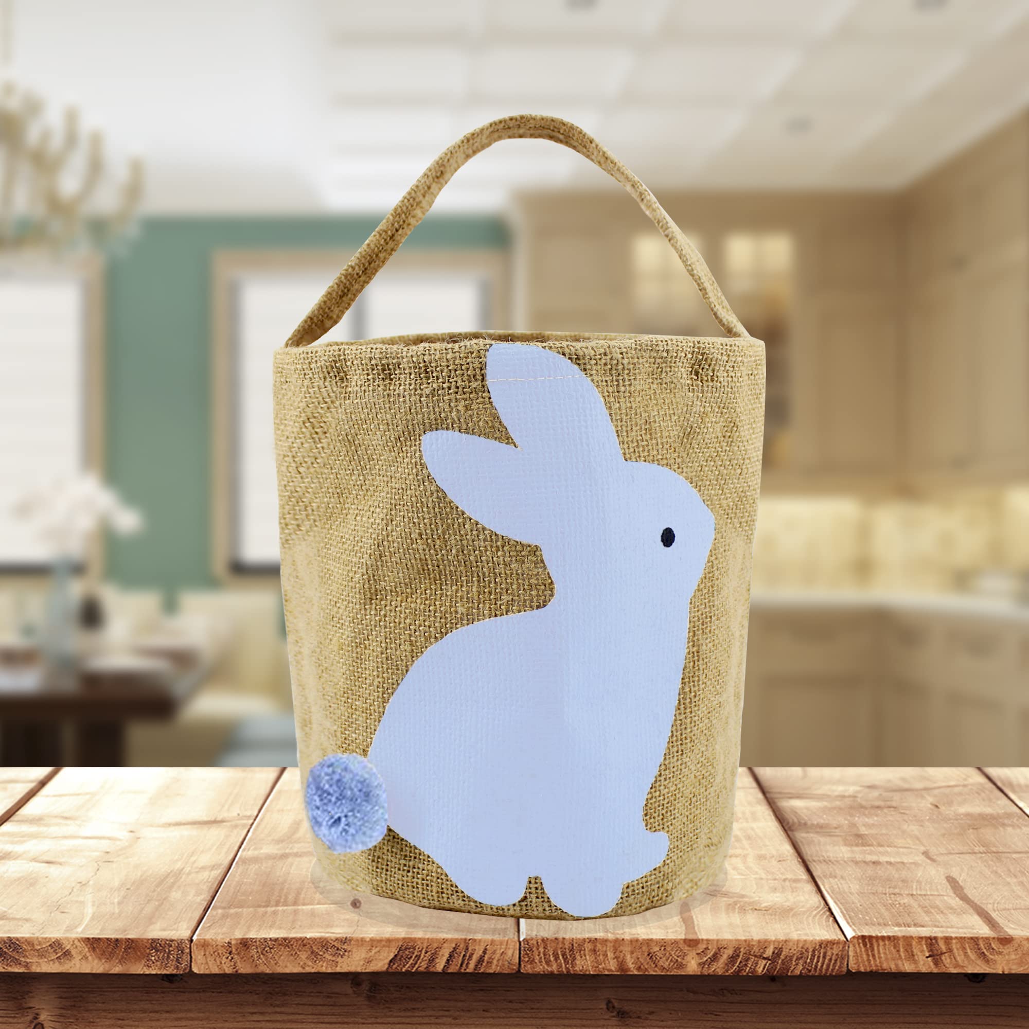 Snapklik.com : Easter Bunny Basket Egg Bags For Kids,Linen Personalized ...