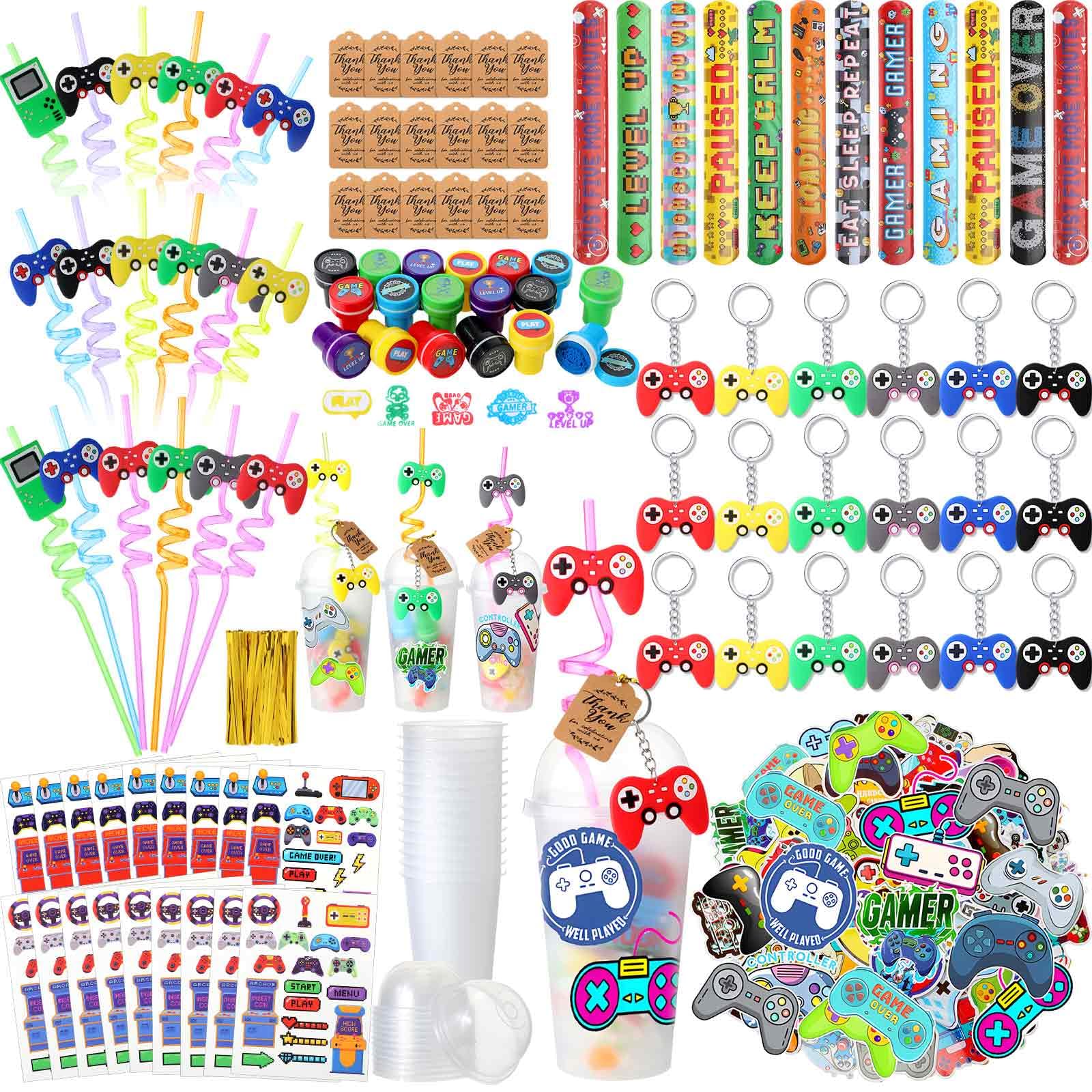 Amazon.com: Lenwen 128 Pcs Video Game Party Favors Set Includes ...