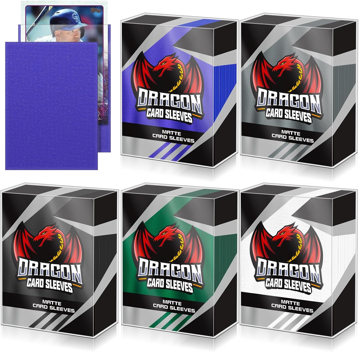 Amazon.com: 500 Count Card Sleeves Toploaders for Trading Cards,Soft ...