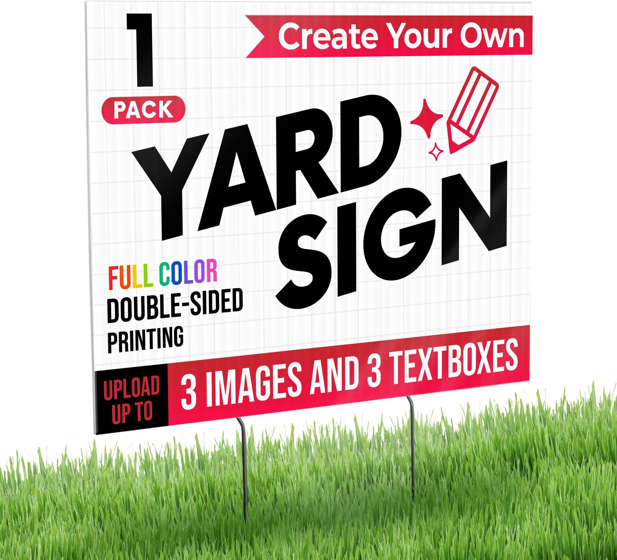 Amazon.com : TEN (10) Pack Custom/Personalized 18x24" Yard Signs ...