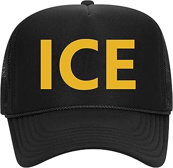 Amazon.com: ICE Trucker Hat US Immigration Foam Trucker Hat Black ...
